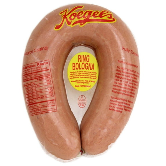 Koegel's Natural Casing Large Ring Bologna, Naturally Smoked, Vacuum ...