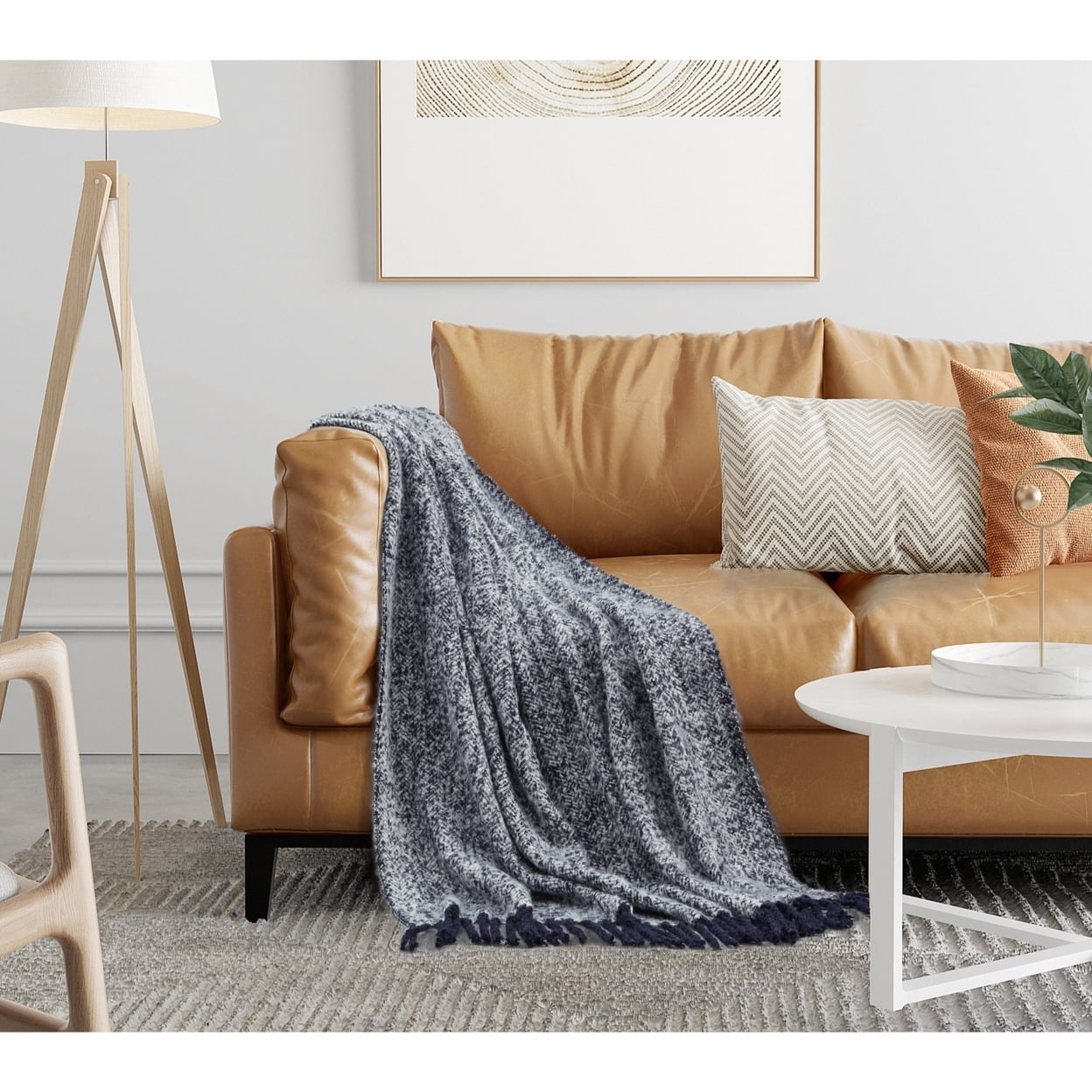 Koen Throw-Faux Mohair-Tassels-Soft - Walmart.com