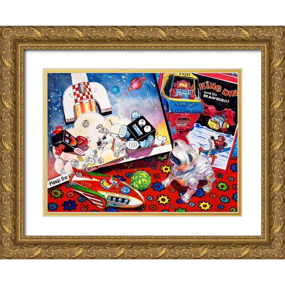Koenig, Judy 24x19 Gold Ornate Wood Framed with Double Matting Museum ...