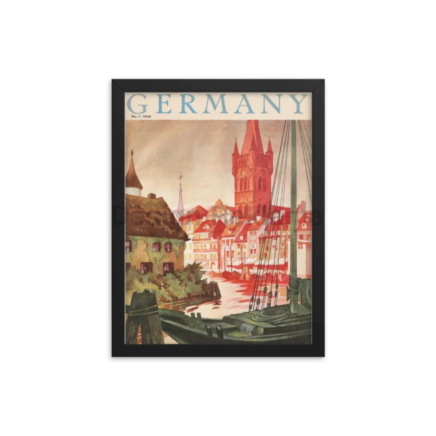 Koenigsberg, Germany, 1934. Framed Vintage Travel Poster - Walmart.com