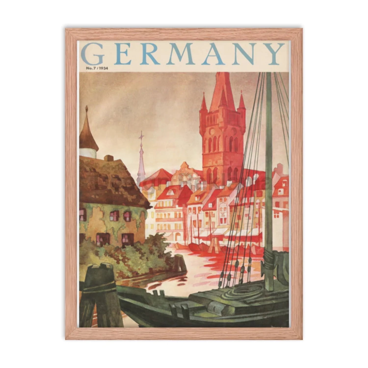 Koenigsberg, Germany, 1934. Framed Vintage Travel Poster - Walmart.com