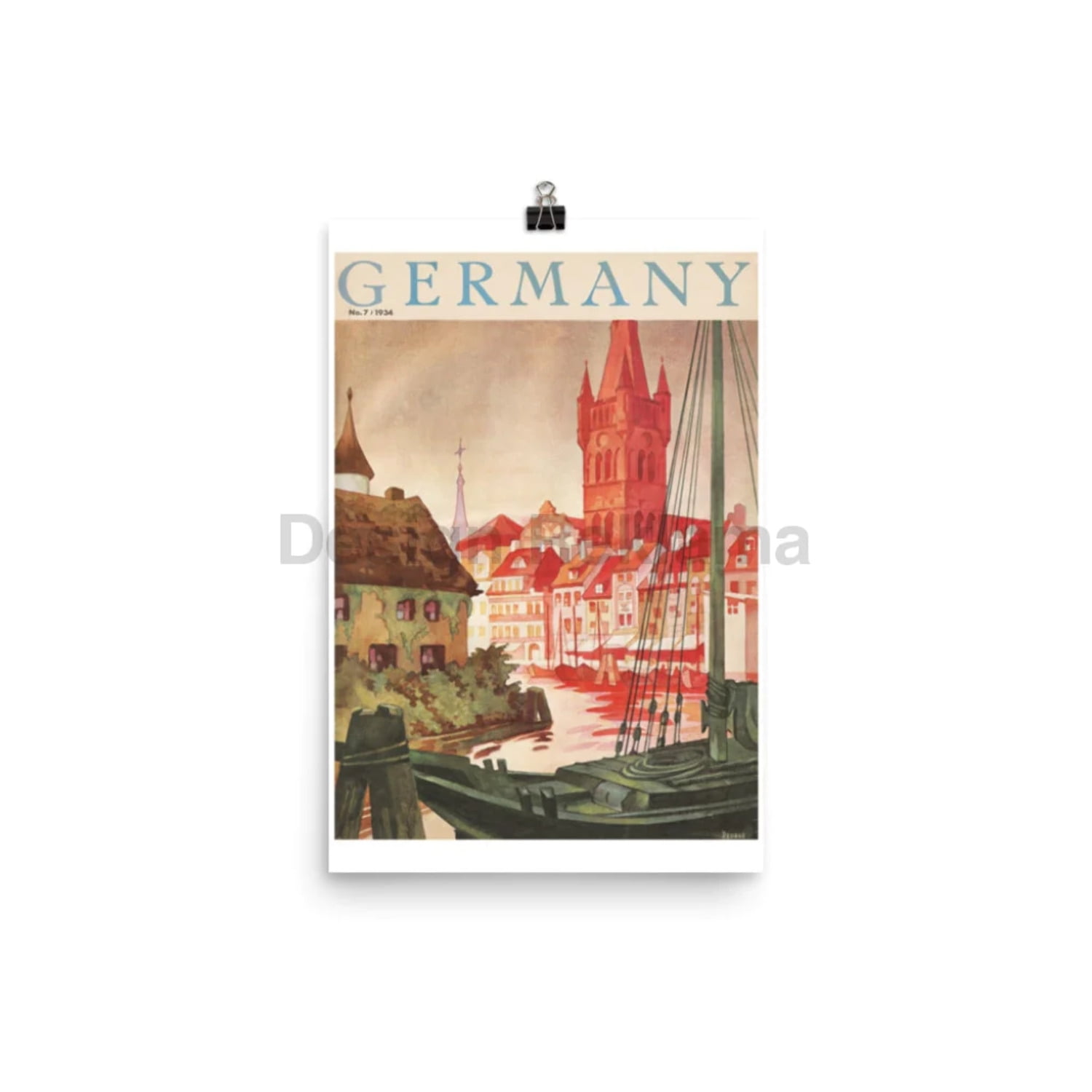 Koenigsberg, Germany, 1934. Unframed Vintage Travel Poster - Walmart.com
