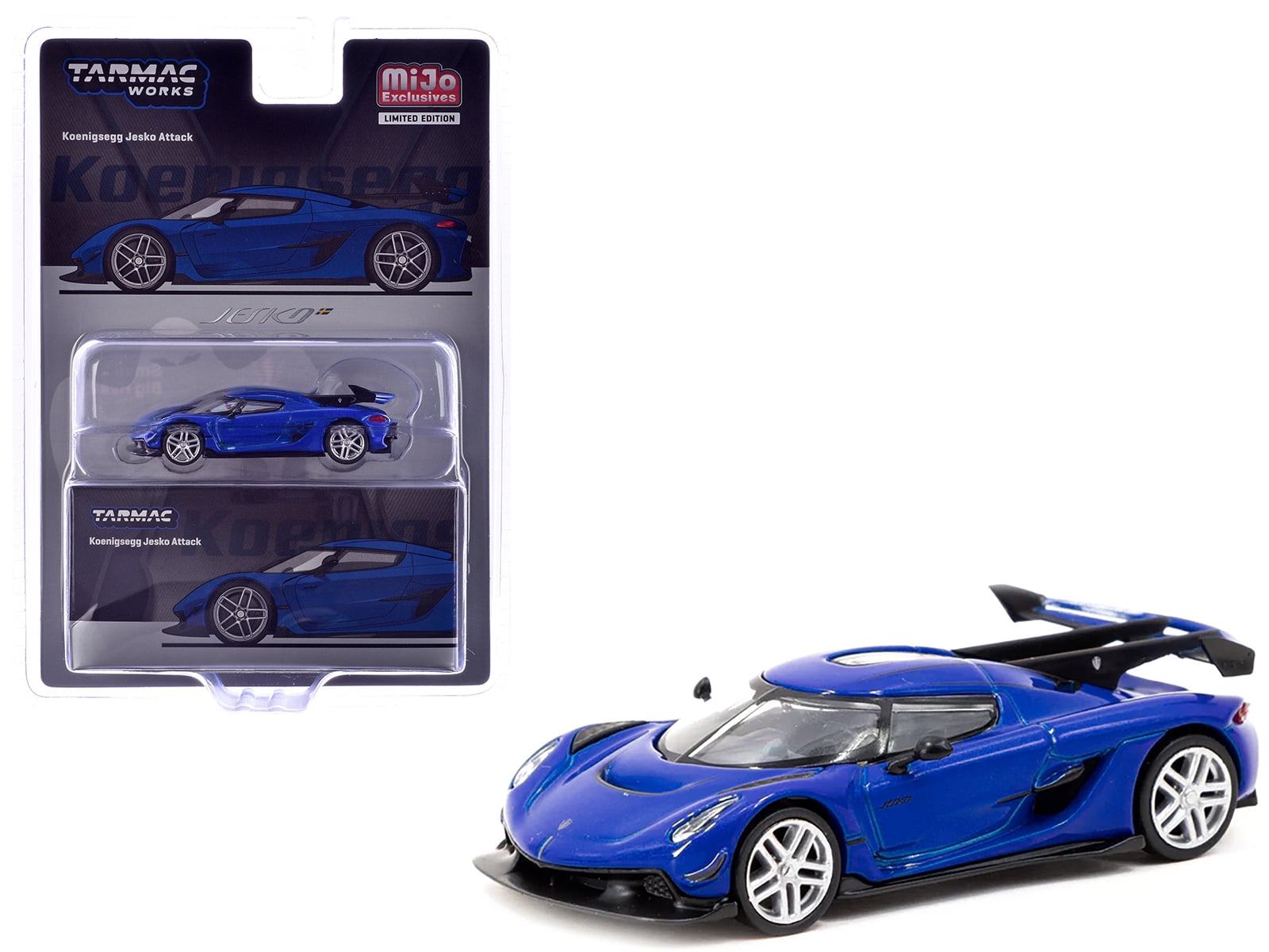 Koenigsegg Jesko Attack Blue Metallic "Global64" Series 1/64 Die Cast ...