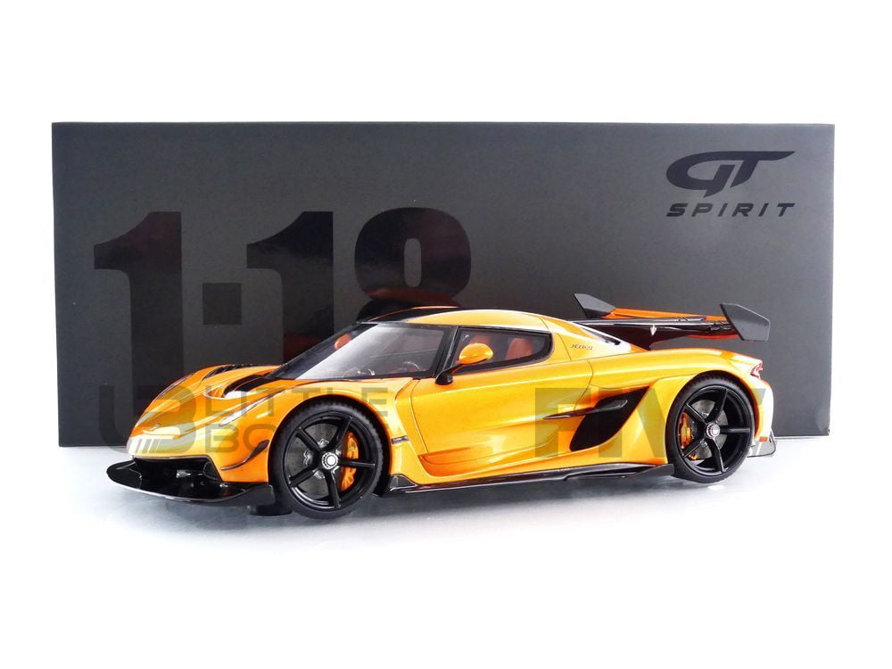 Koenigsegg Jesko Attack Orange Metallic with Black Stripes 1/18 Model ...