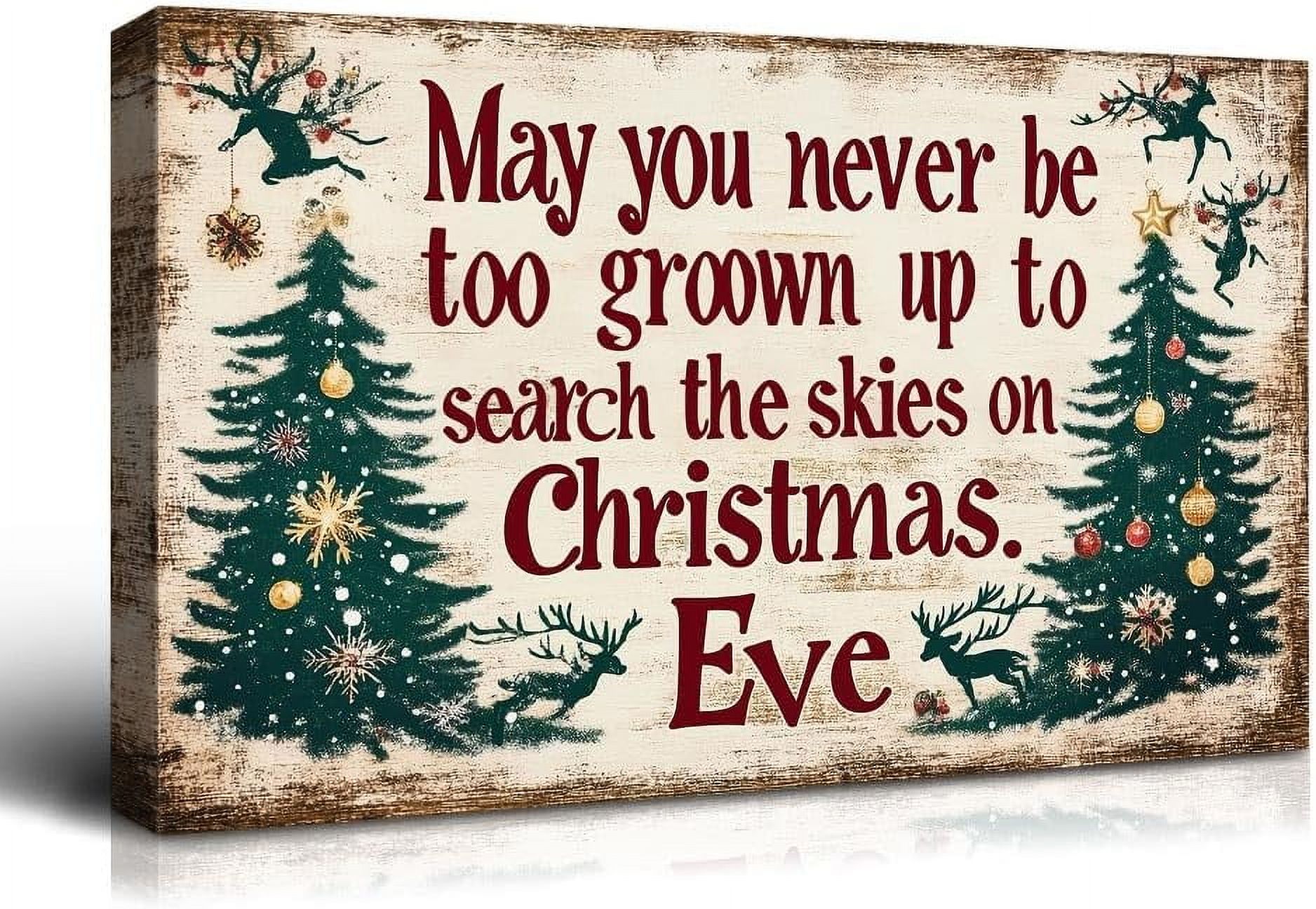 Koesnbre - Christmas Eve Canvas Wall Art, Christmas Vintage background ...