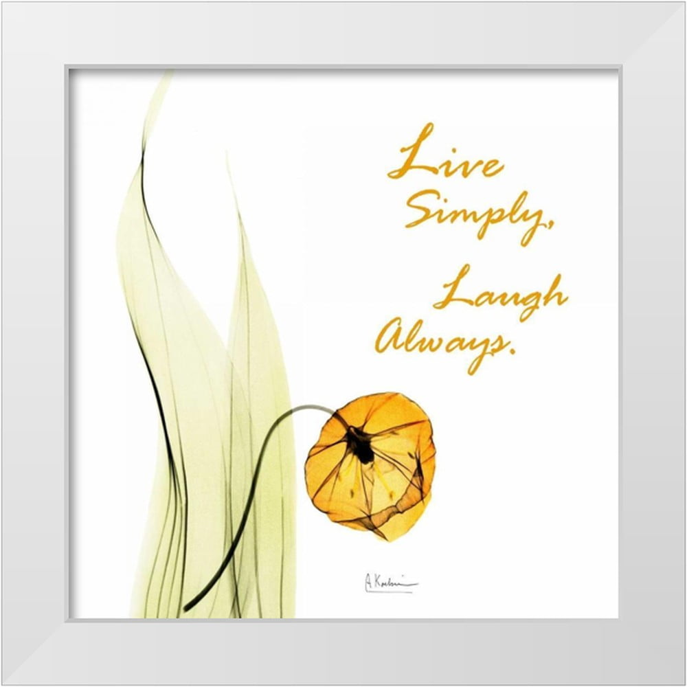 Koetsier, Albert 15x15 White Modern Wood Framed Museum Art Print Titled - Live Laugh Sandersonia ...