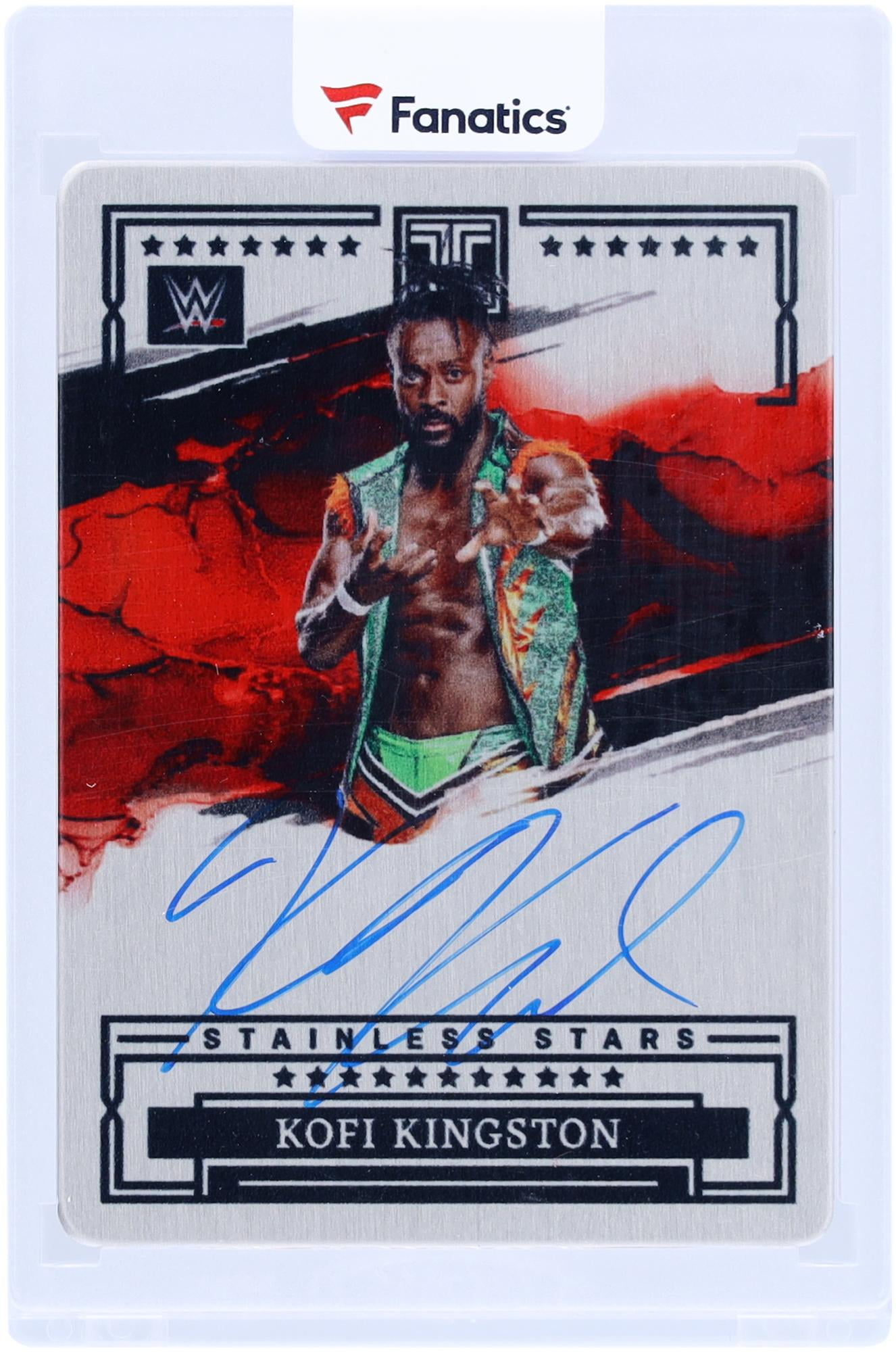 Kofi Kingston WWE Autographed 2023 Panini Impeccable Stainless Stars # ...