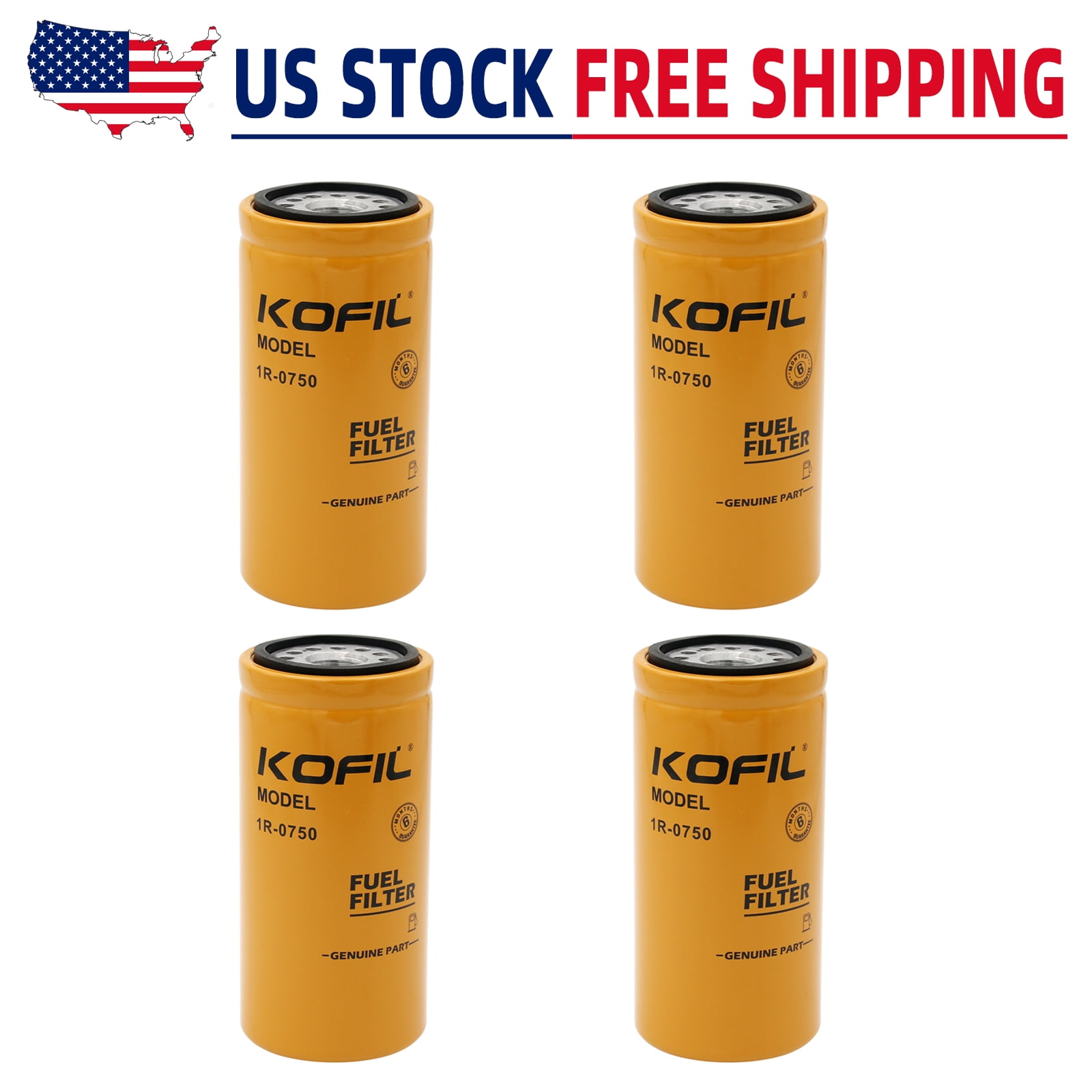 Kofil 1R-0750 Fuel Filter Fits CAT 3304, 3306, 3406, 3114, 3116 Diesel ...