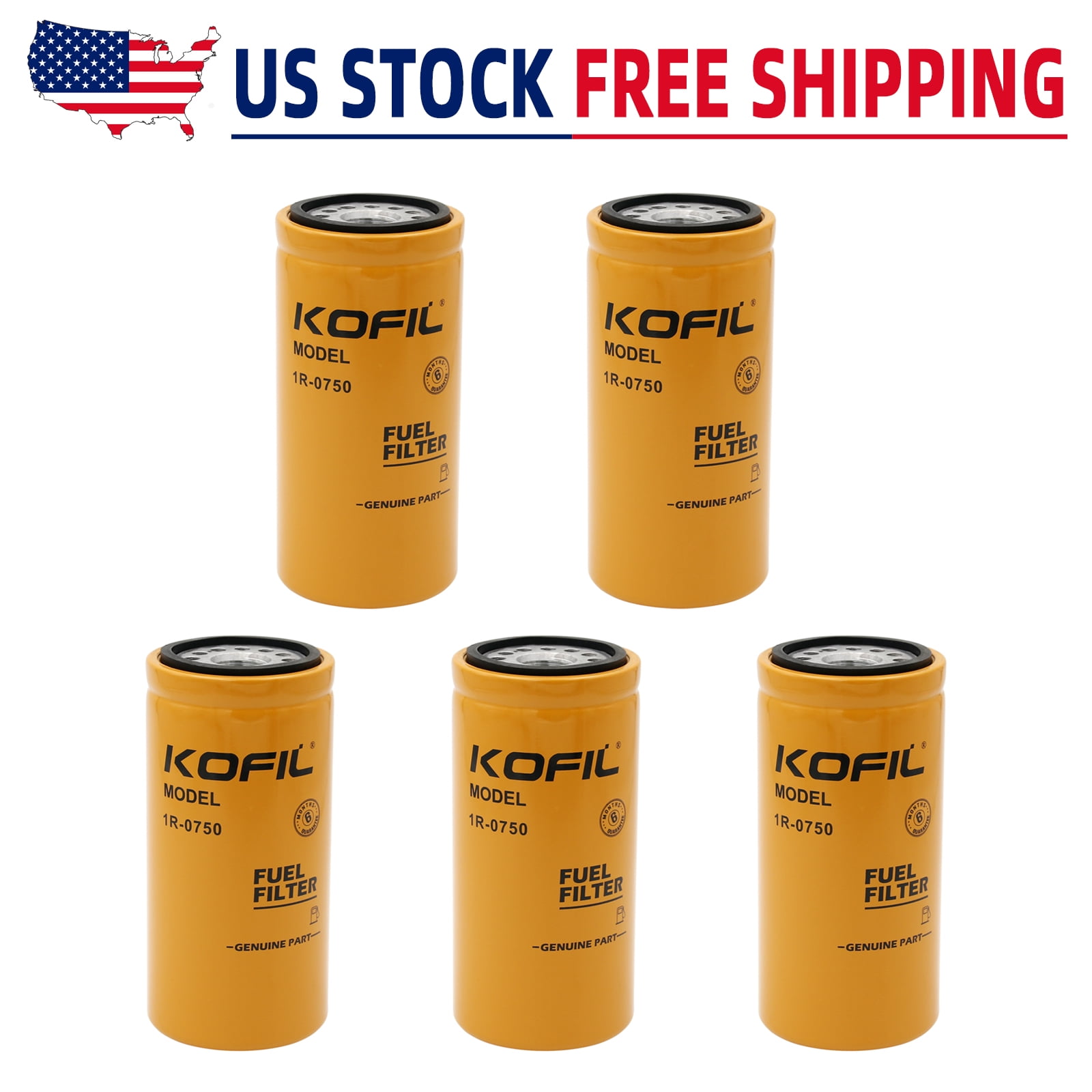 Kofil 1R-0750 Fuel Filter Fits CAT 3304, 3306, 3406, 3114, 3116 Diesel ...
