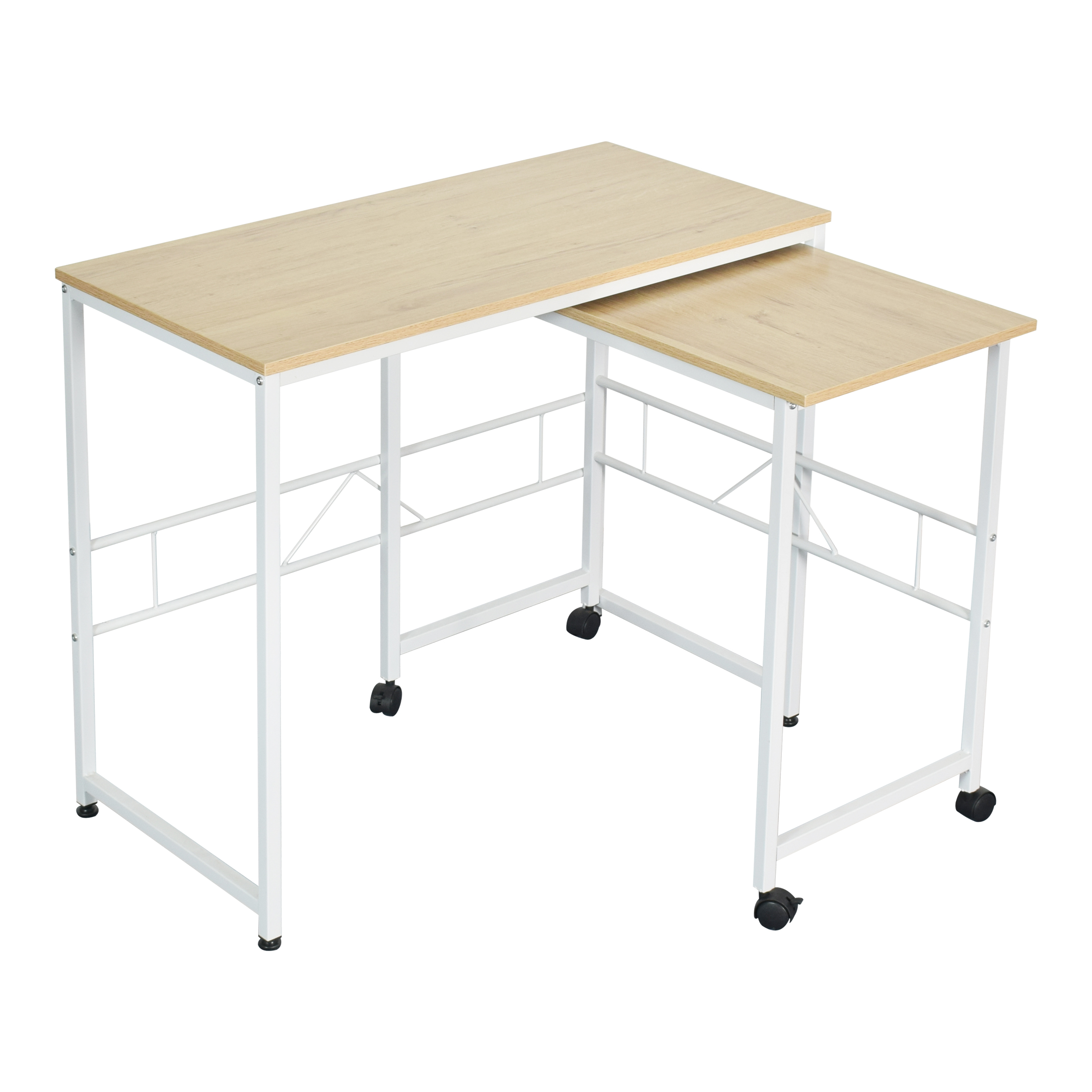 Calabria Nested Desk with swivel feature in Tobacco - Walmart.com