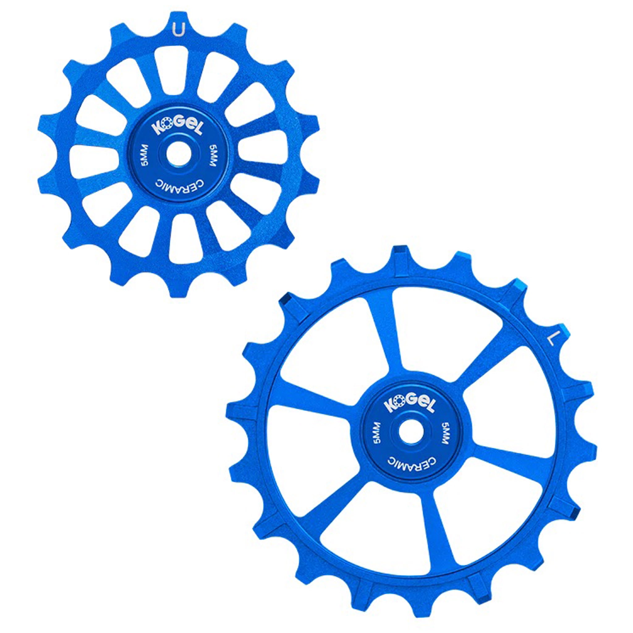 Kogel Bearings 14/18T Hybrid Ceramic Pulley Set Transmission, Blue ...