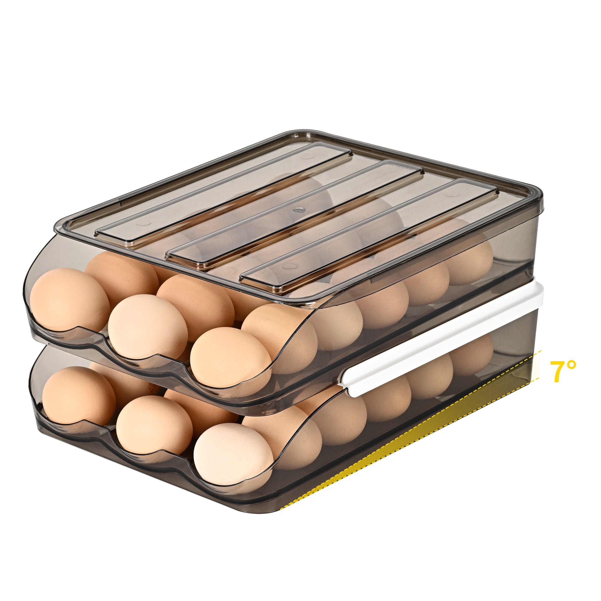 Kogiio Large Capacity Stackable Fridge Egg Holder, 36-Piece ...