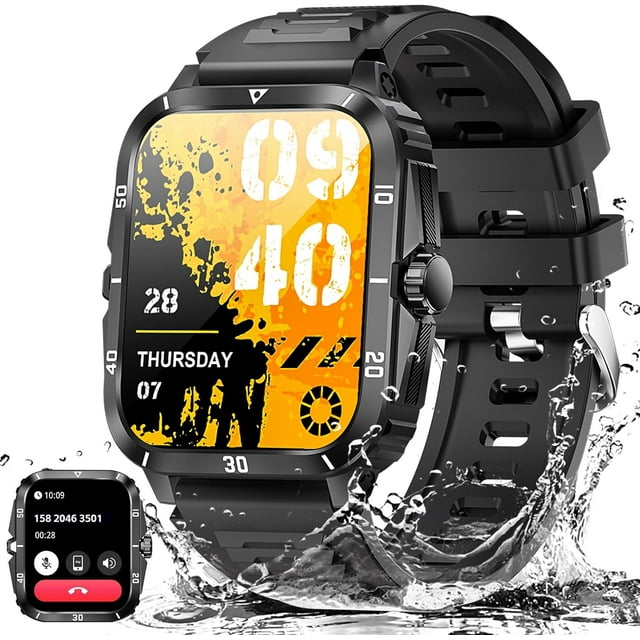 Fruit intelligence Men Women Smart Watch 1.96 inch Touch Screen Fitness ...