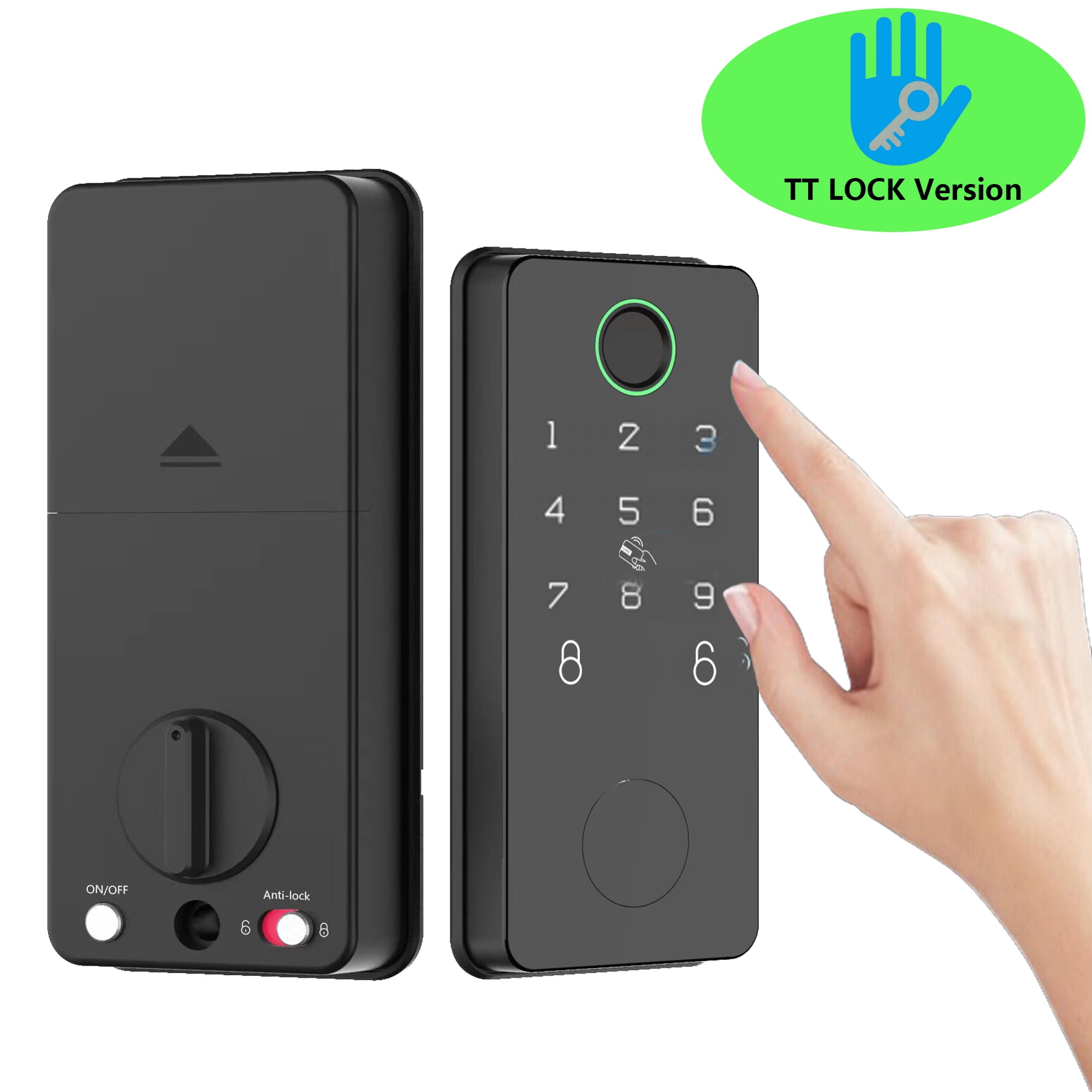 Kogiio Smart Lock Fingerprint Door Latch Keyless Entry Bluetooth Door ...