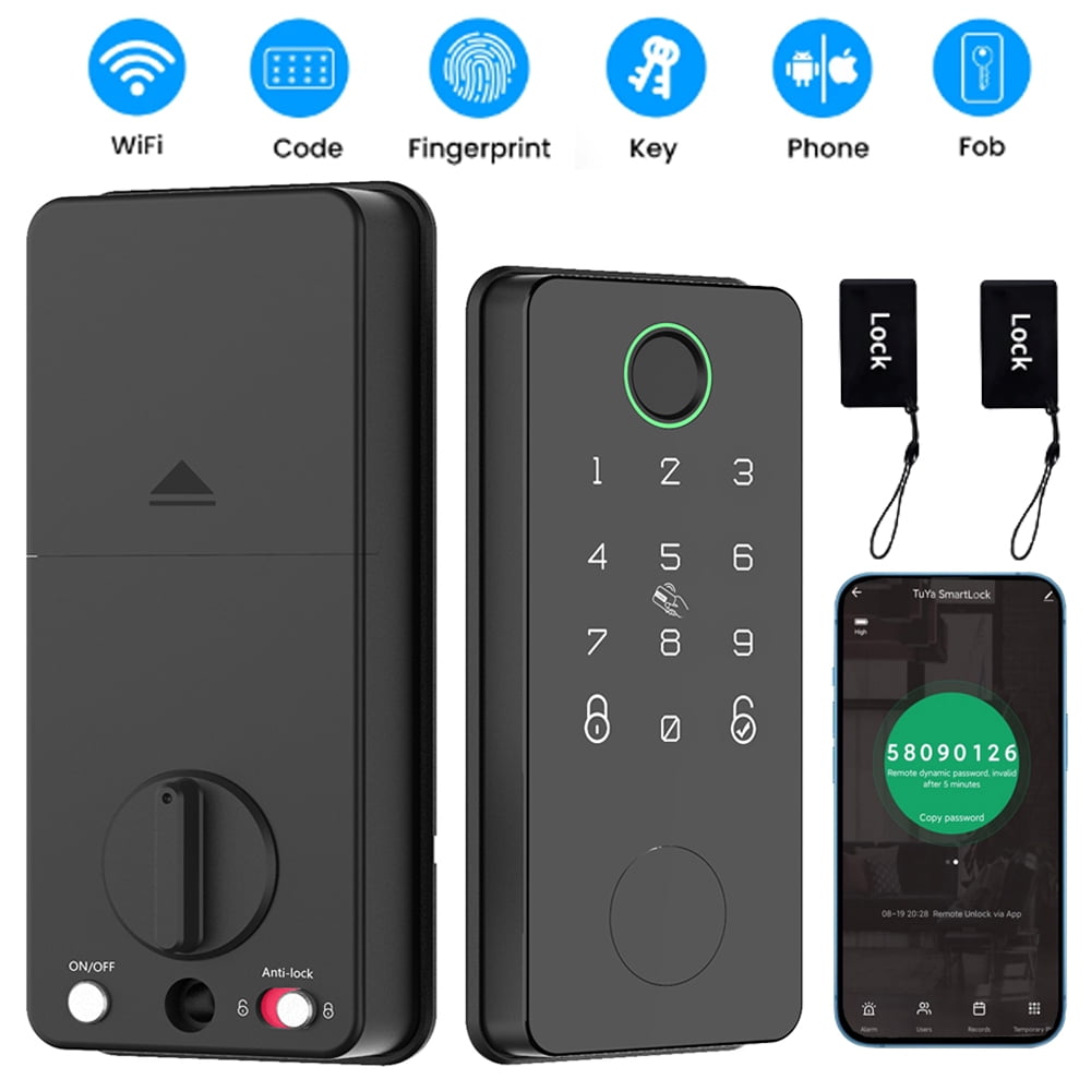 Kogiio Fingerprint Smart Lock, Wi-Fi, Keyless Entry, Digital Keypad ...