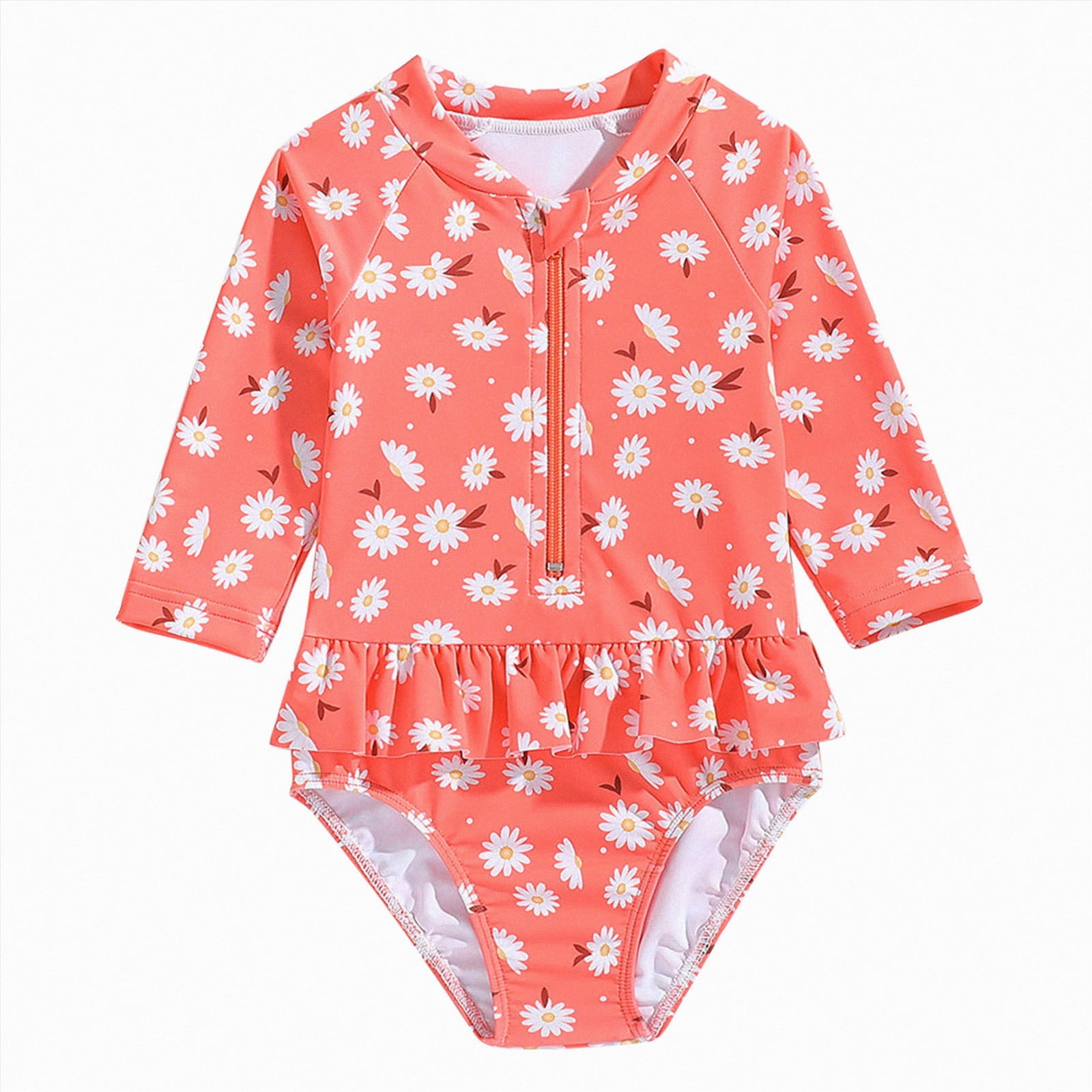 Kogui Baby Bathing Suit Girl with Hat Little Toddler Girl Long Sleeve ...