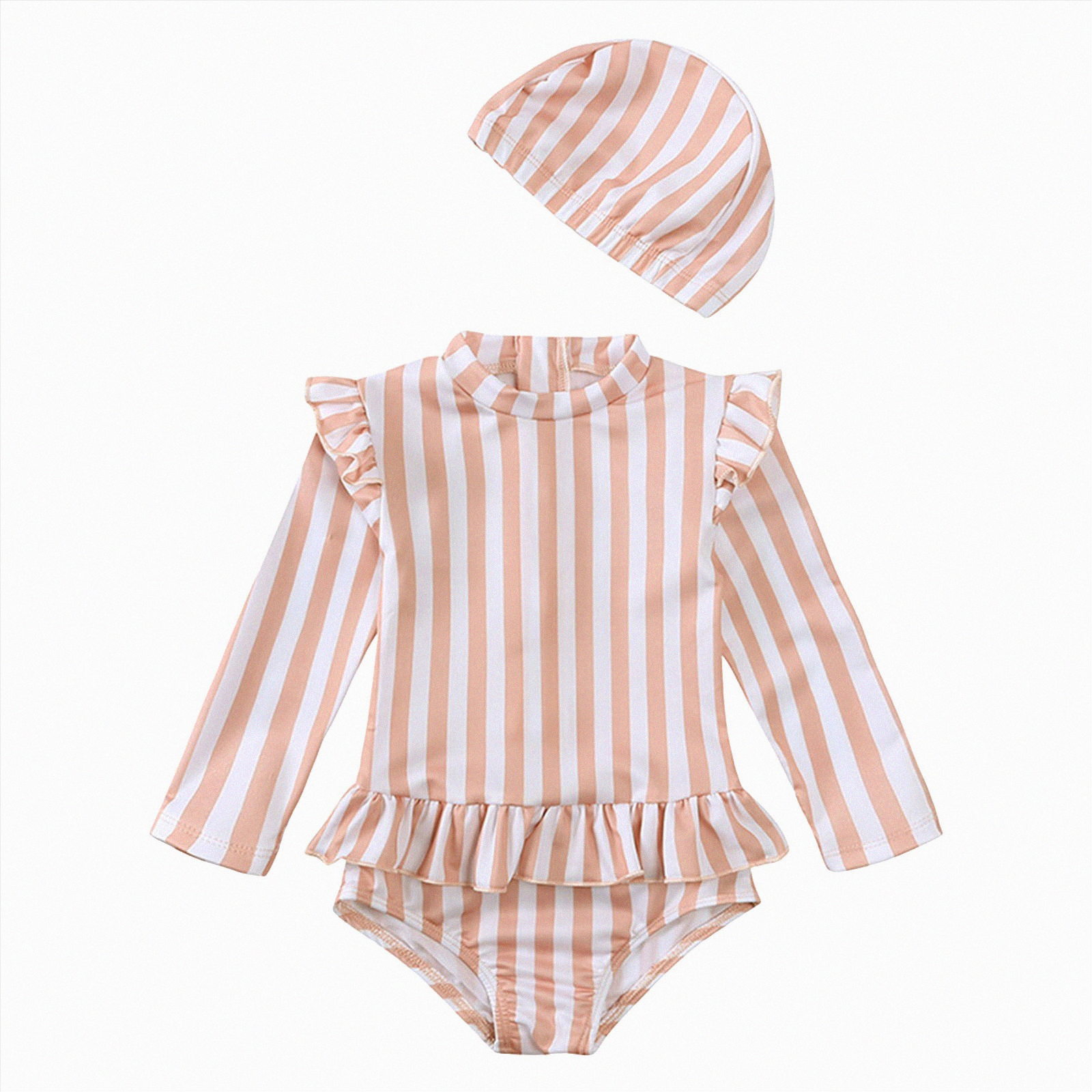 Kogui Baby Girl Bathing Suit with Sun Hat Newborn Baby Swimsuit Girl ...