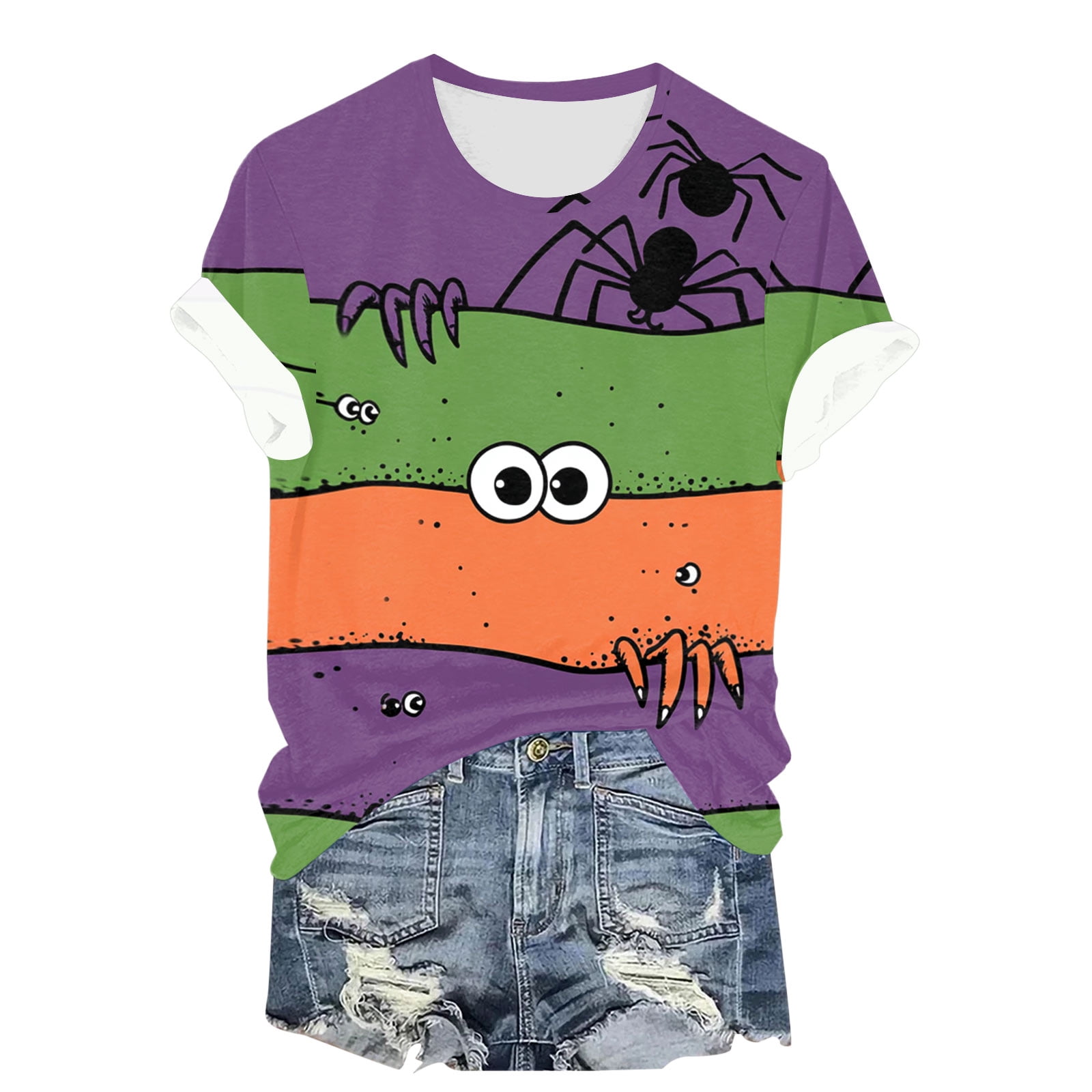 Kogui Bloody T-Shirt for Women Women Fall Halloween V Neck Shirt ...