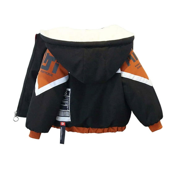 Kogui Boys Jacket Kids Boys Girls Hooded Coat Zip Up Winter Warm Long ...