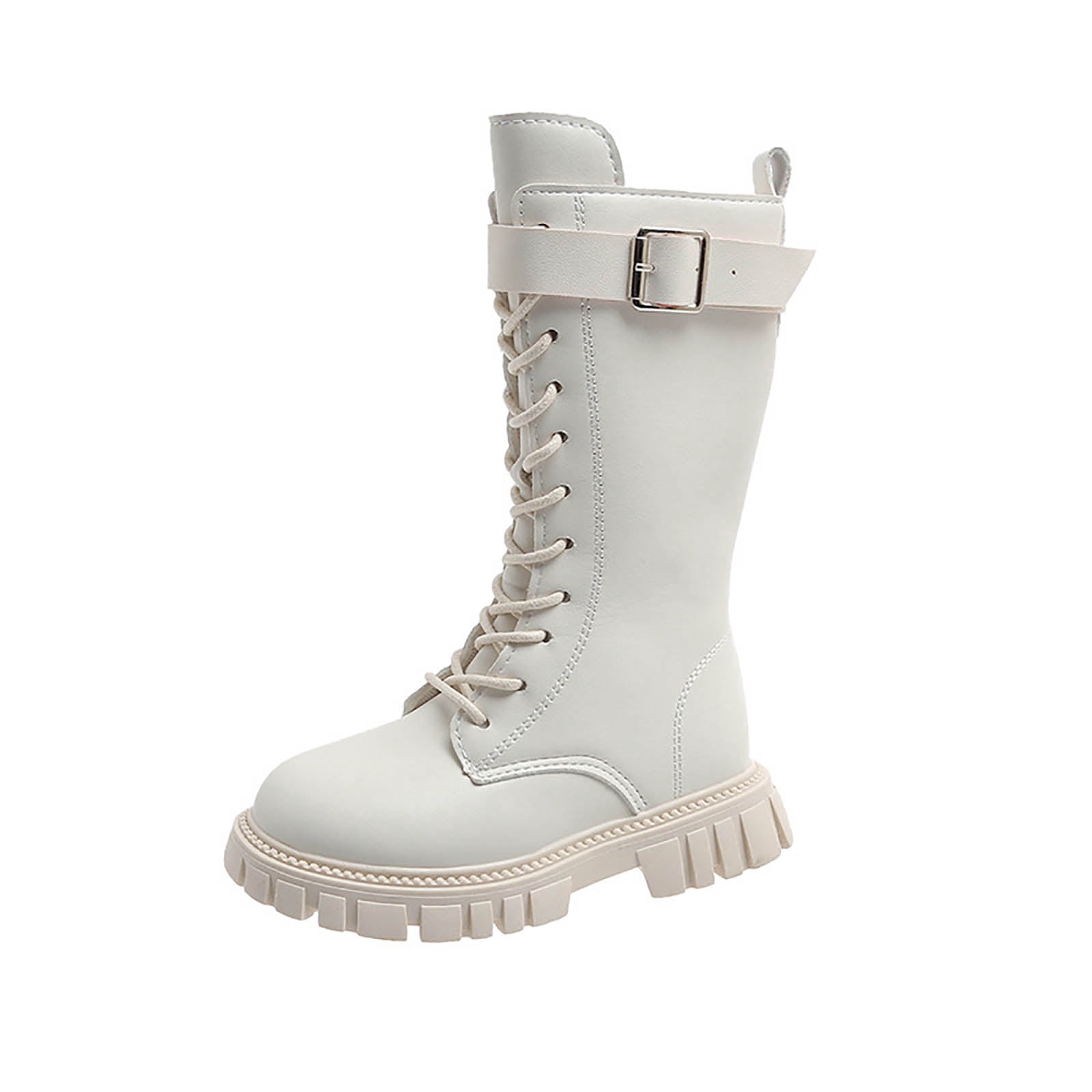 Kogui Girls Combat Boots Girls Combat Boots Mid Calf Lace Up Riding ...
