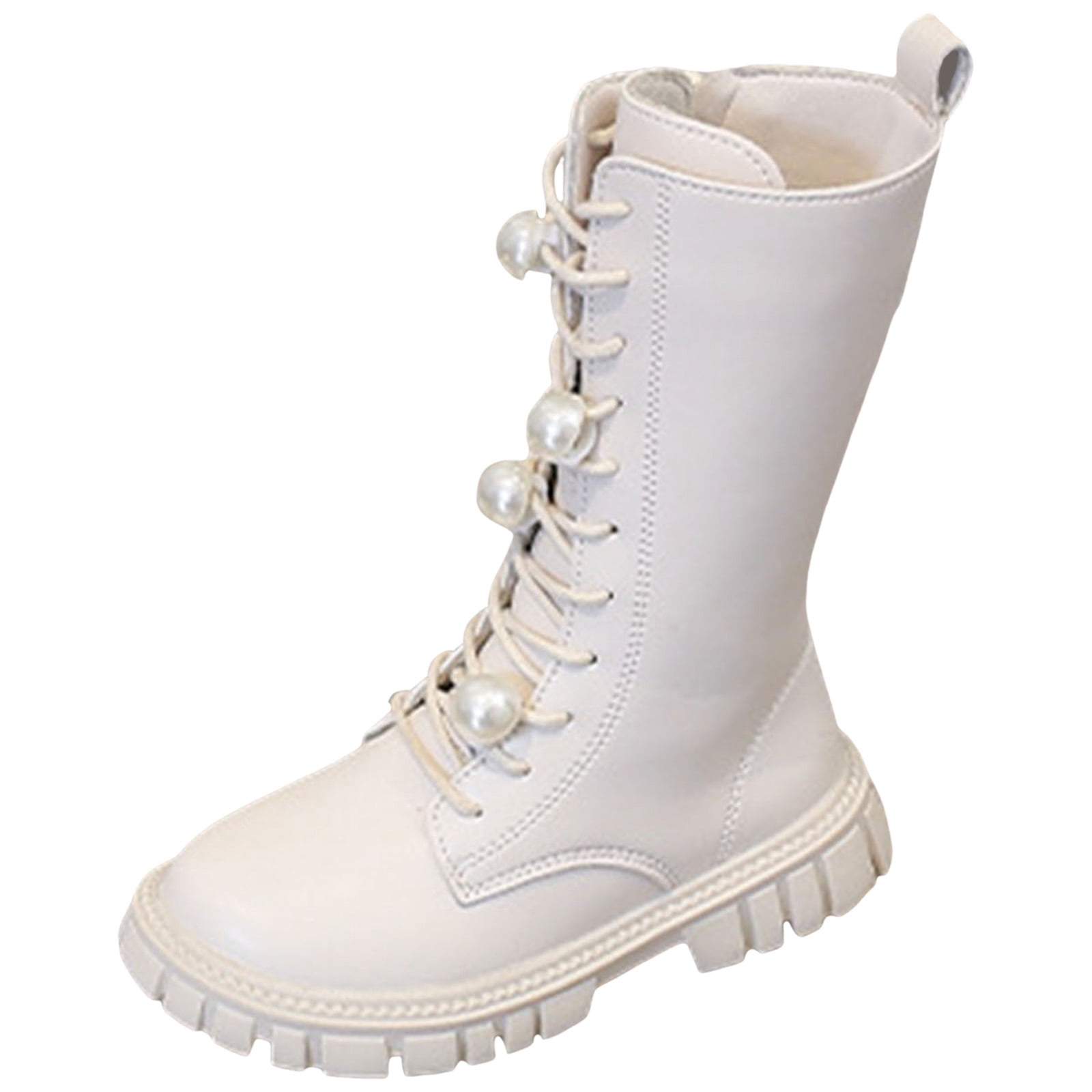 Kogui Girls Combat Boots Girls Combat Boots Mid Calf Lace Up Riding ...