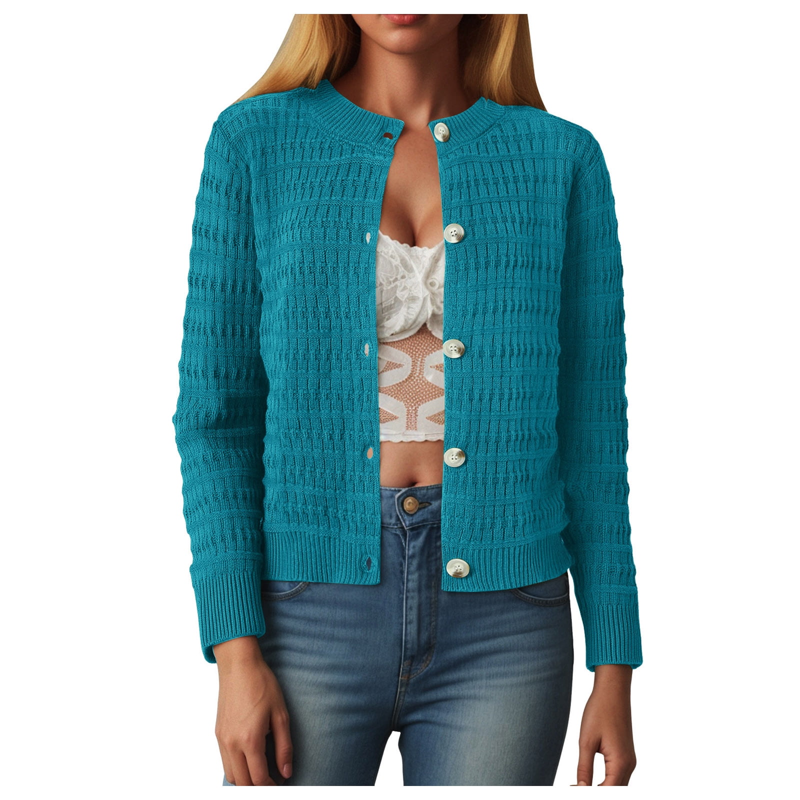 Kogui Women's Knit Cardigan Sweaters Casual Long Sleeve Open Front ...