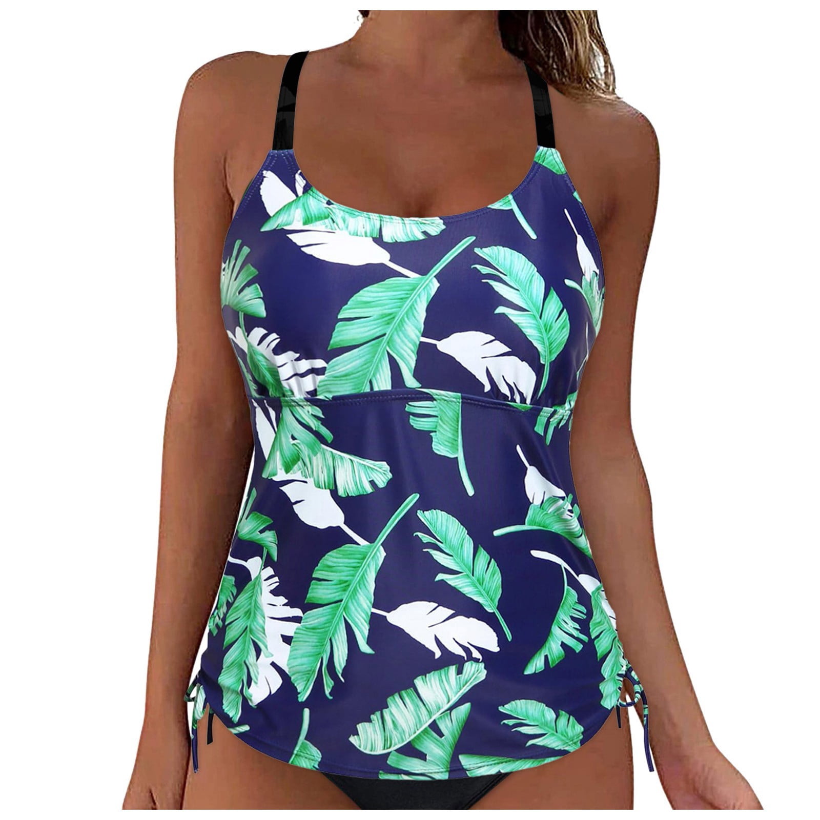 Kogui Womens Swim Tops Swimwear Top Only Tummy Control Bathing Suit Top ...