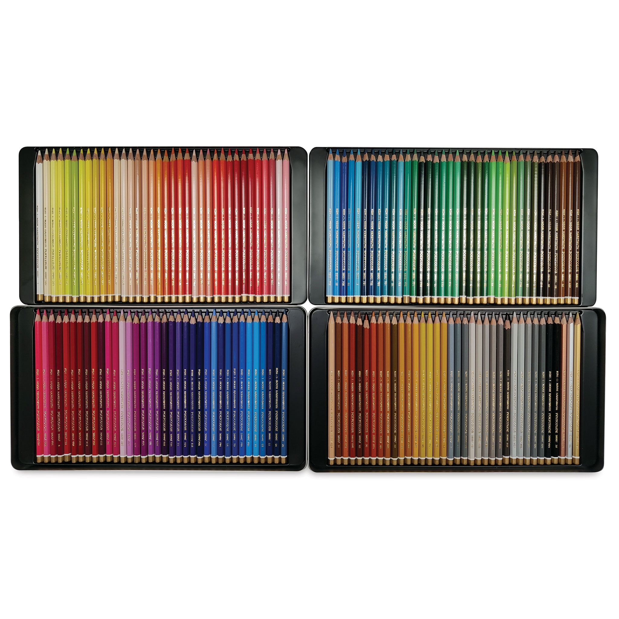 Koh-I-Noor Polycolor Dry Color Drawing Pencils - Assorted Colors, Tin ...