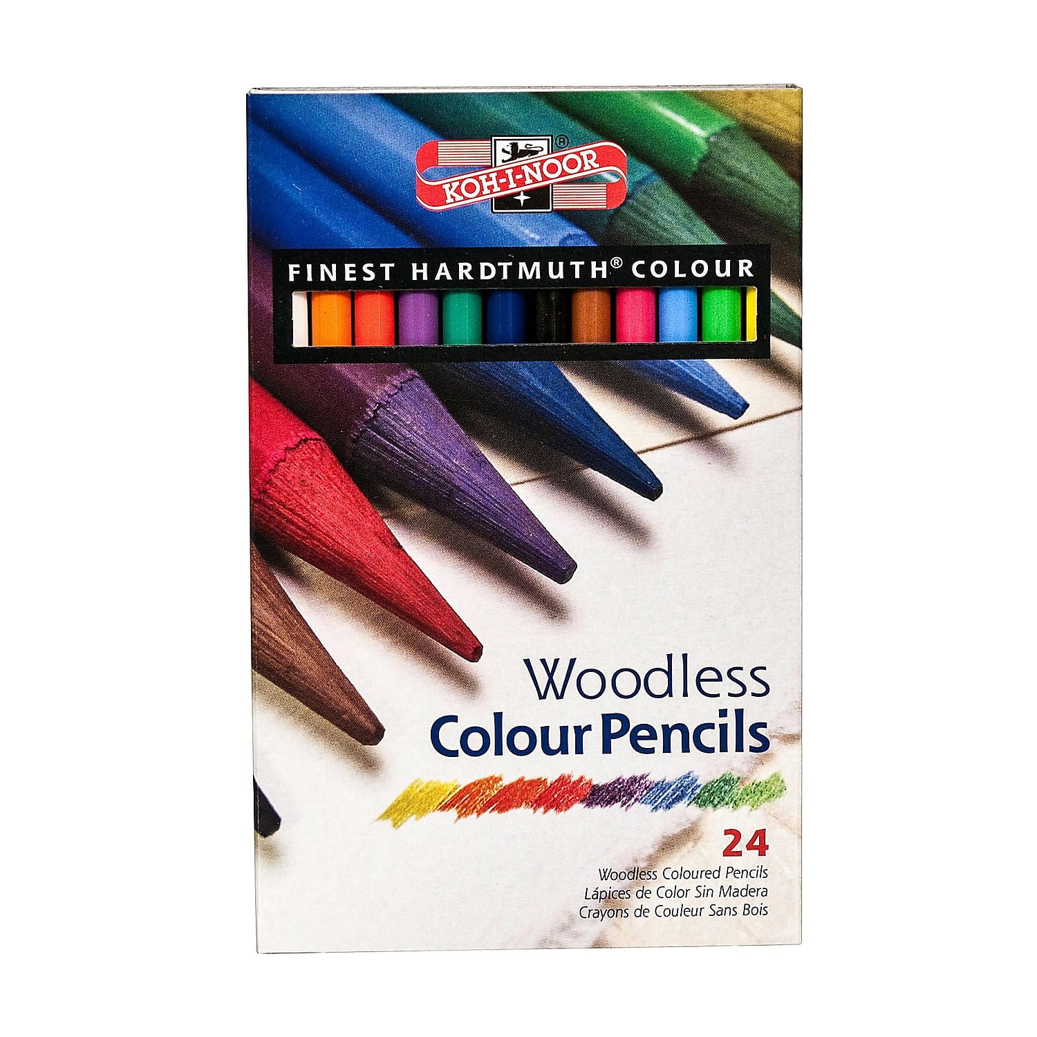 Koh-I-Noor Progresso Woodless Colored Pencils, 24-Piece Set, Assorted ...