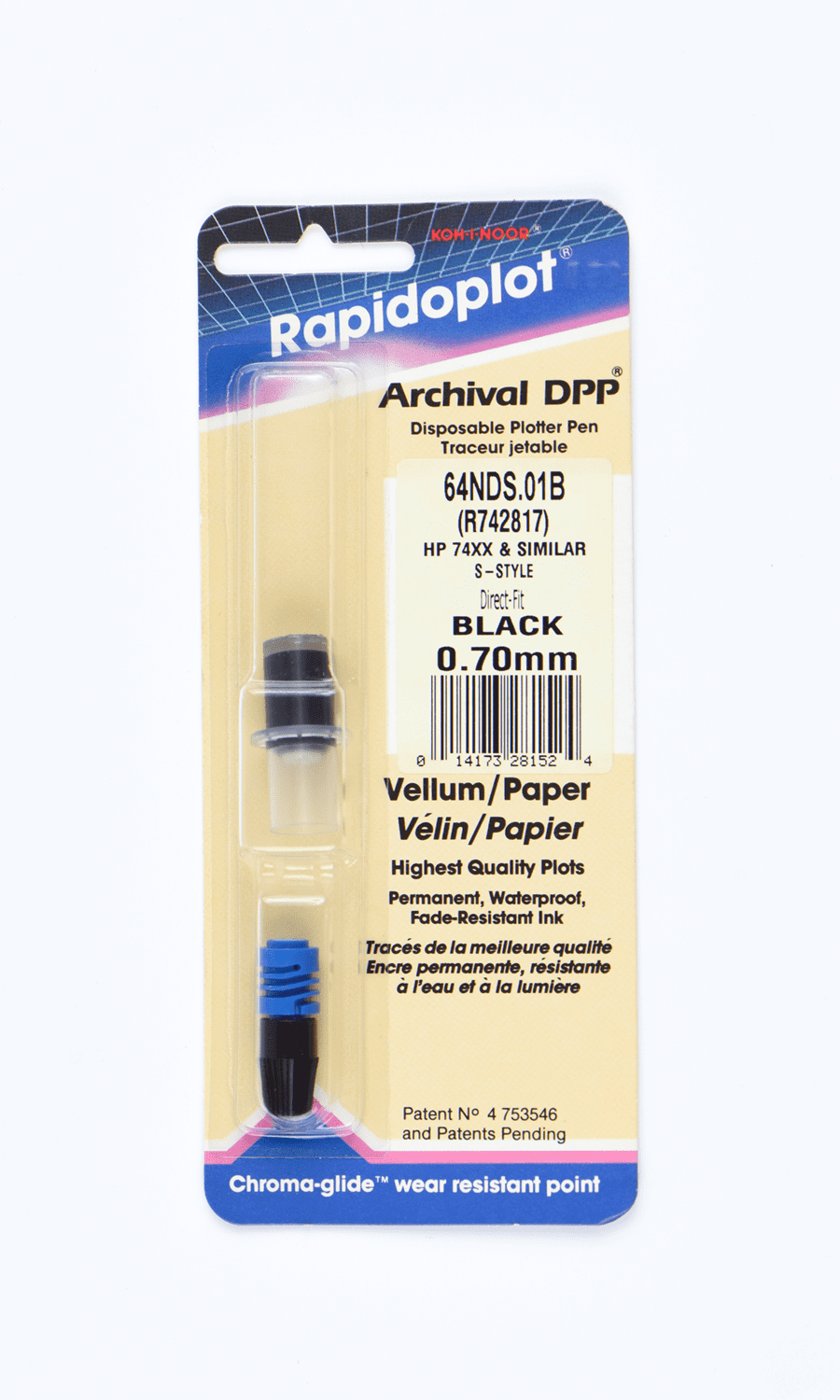 Koh-I-Noor® Rapidoplot® DPP Disposable Plotter Pen, S-Style, Black Ink ...