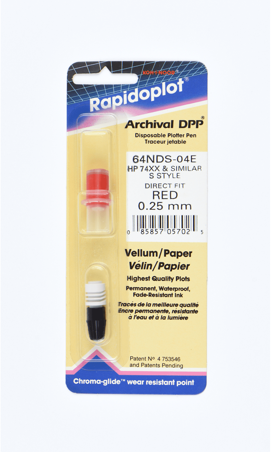 Koh-I-Noor® Rapidoplot® DPP Disposable Plotter Pen, S-Style, Red, Extra ...