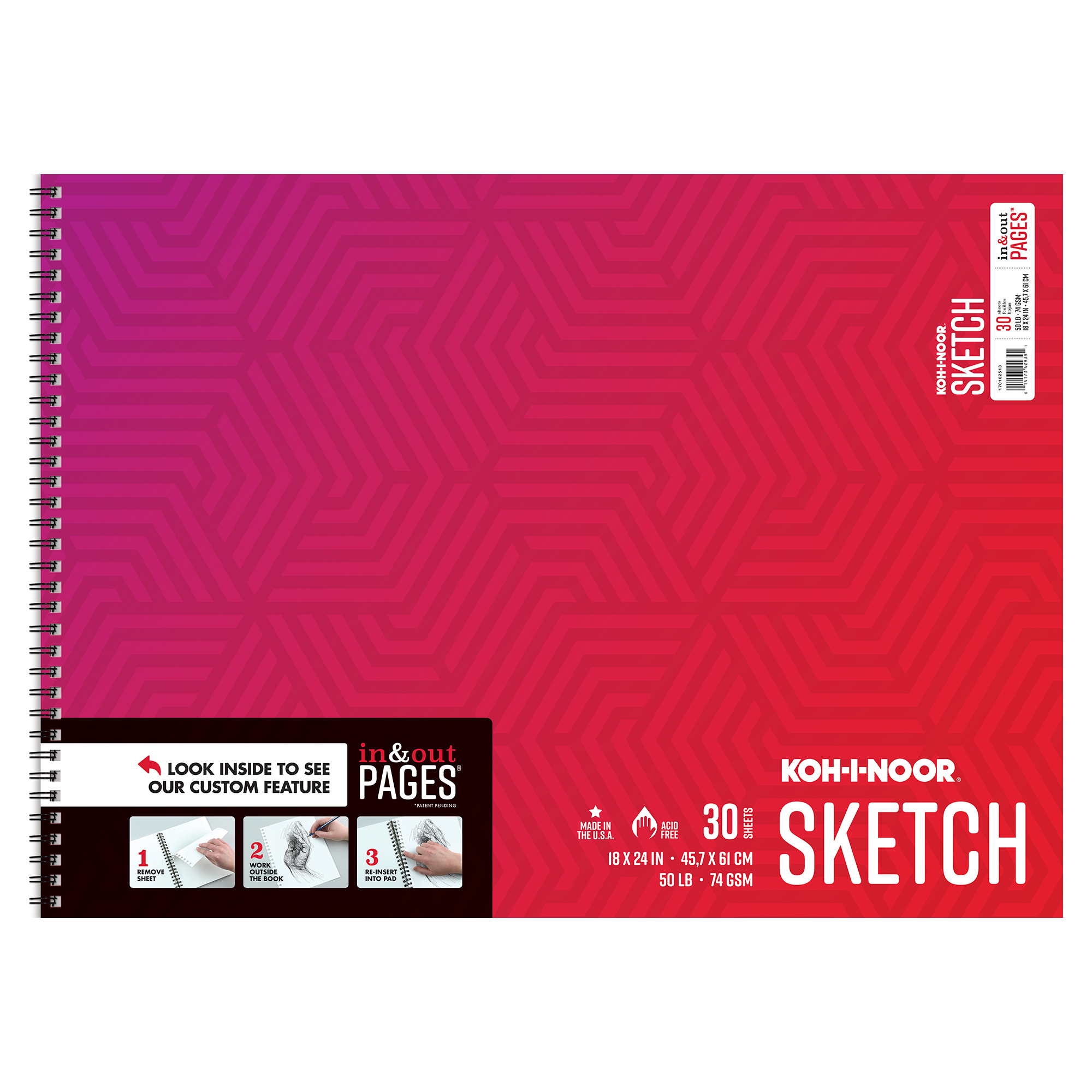 Strathmore 18" x 24" Wire Bound Drawing Pad 25 Sheets - Walmart.com