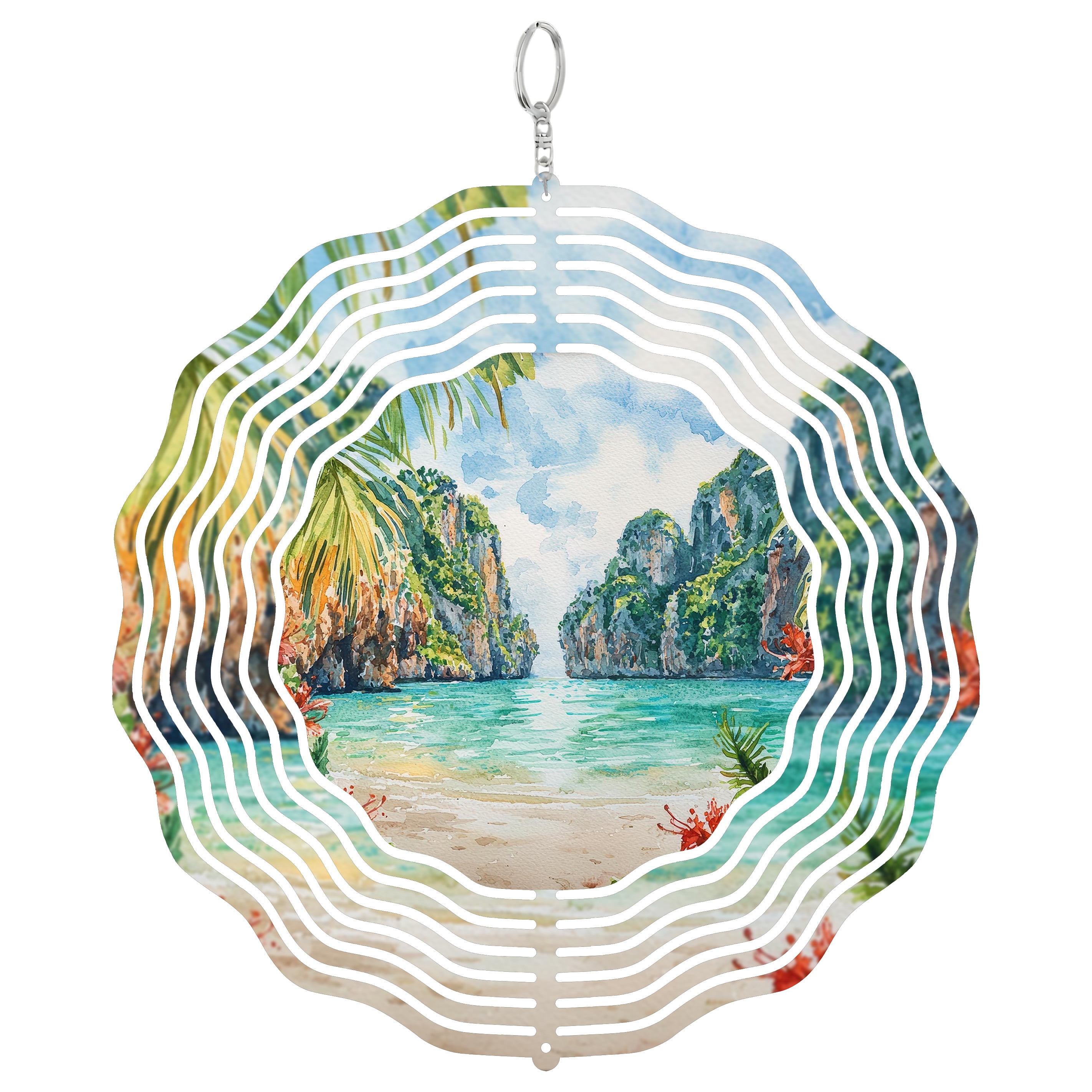 Koh Phi Phi Islands Thailand Design 3D Wind Spinner Stainless Steel ...