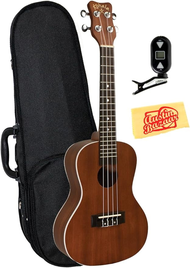 Kohala Akamai AK-C Mahogany Concert Ukulele Bundle with Polyfoam Case ...