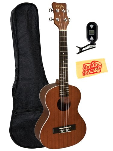 Kohala Akamai AK-T Mahogany Tenor Ukulele Bundle with Gig Bag, Digital ...