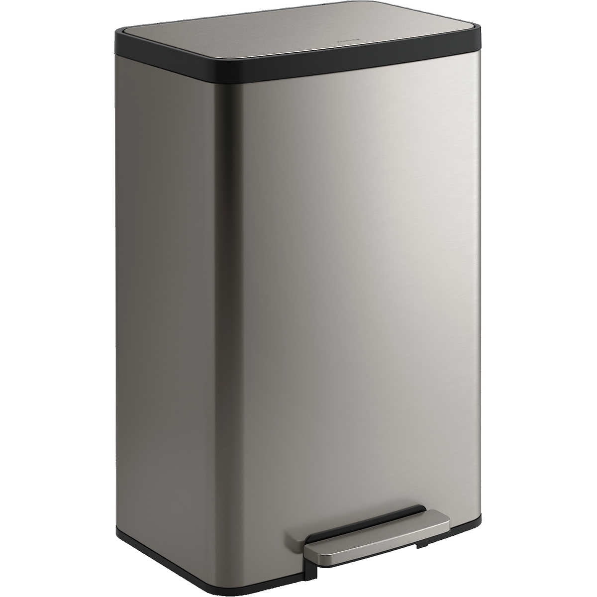 Kohler Slim 13-Gallon Stainless Steel Step Trash Can, Hands-Free ...