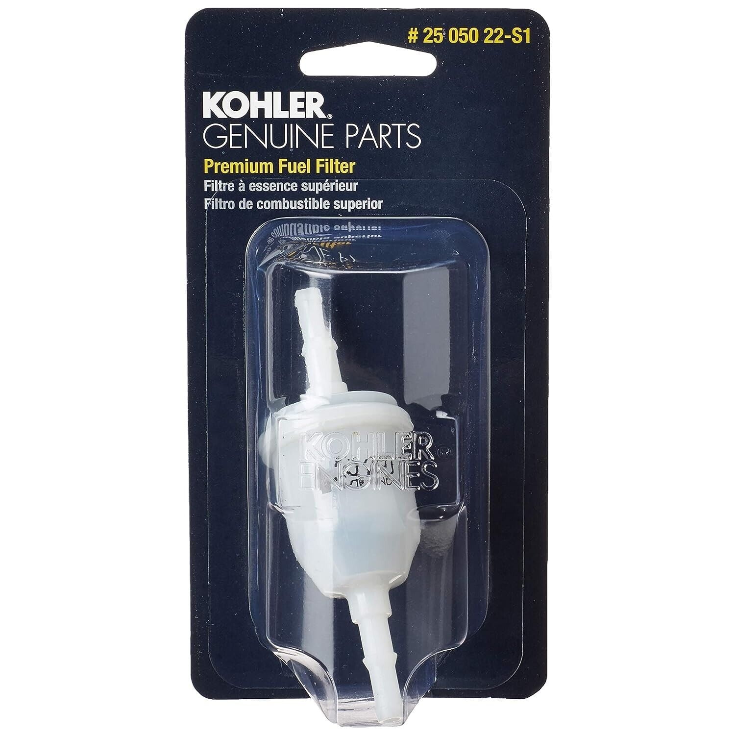 Kohler 25 050 22-S1 Engine Fuel Filter 51 Micron with 1/4-inch Fuel ...