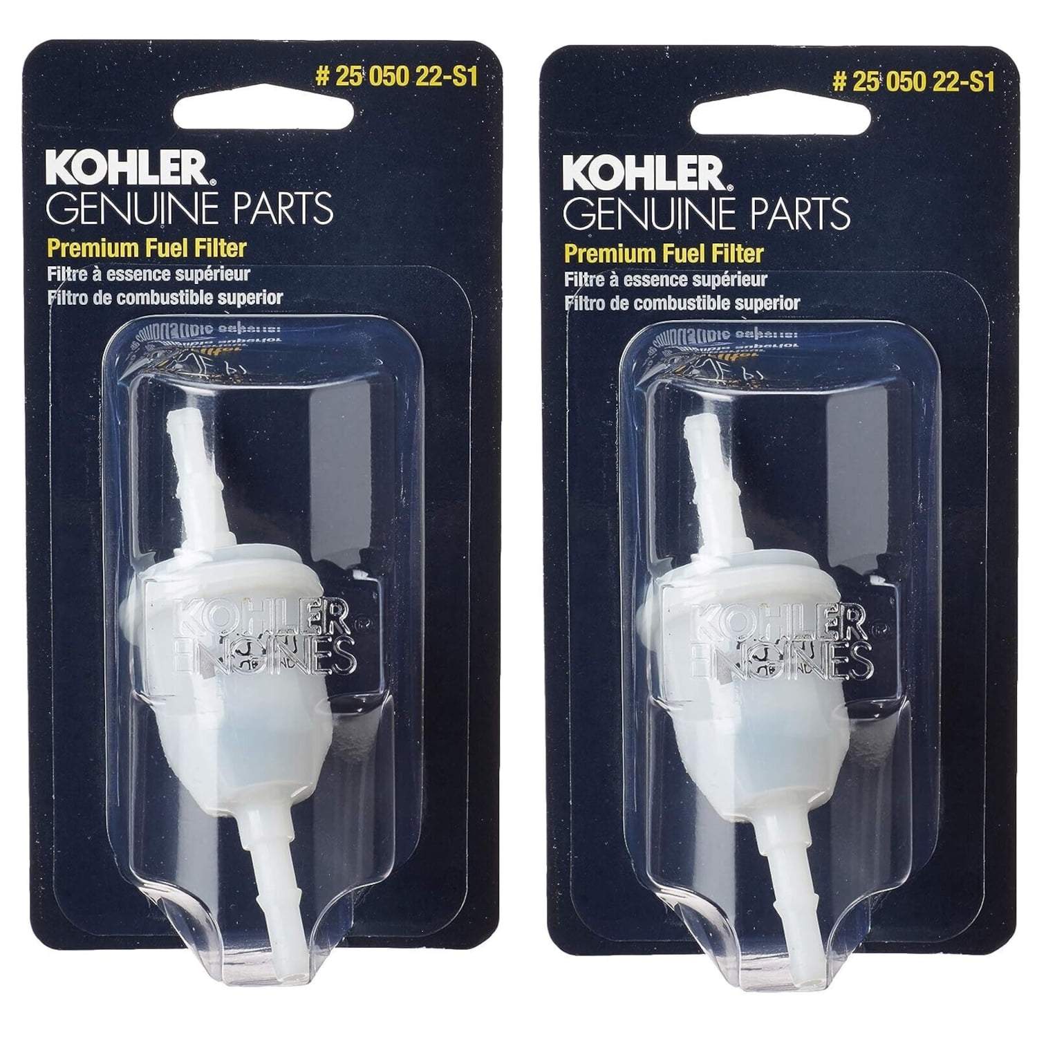 Kohler 25 050 22-S1 Fuel Filter, 2 Pack - Walmart Business Supplies