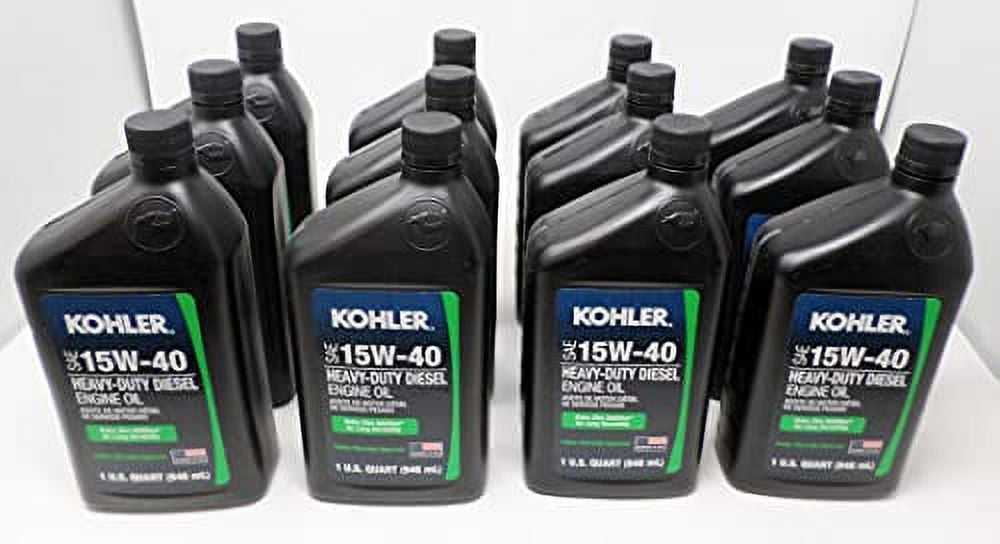 Kohler 25 357 47-S SAE 15W40 Diesel Engine Oil Case of 12 Quarts ...