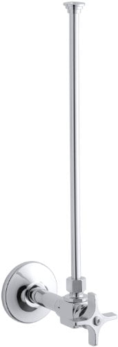 Kohler 3/8-inch NPT Angle Supply Annealed Vertical Tube 4-Arm Handle ...