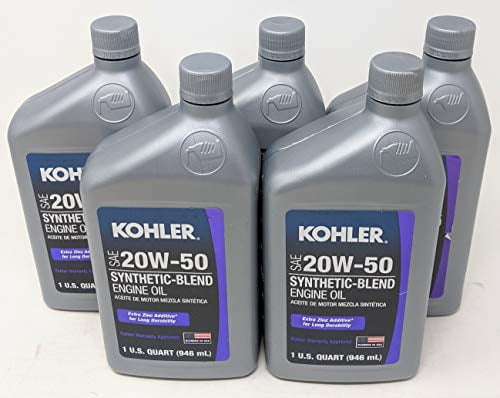 Kohler 5-Quarts 25 357 68-S Synthetic Blend SAE 20W50 4-Cycle Engine ...