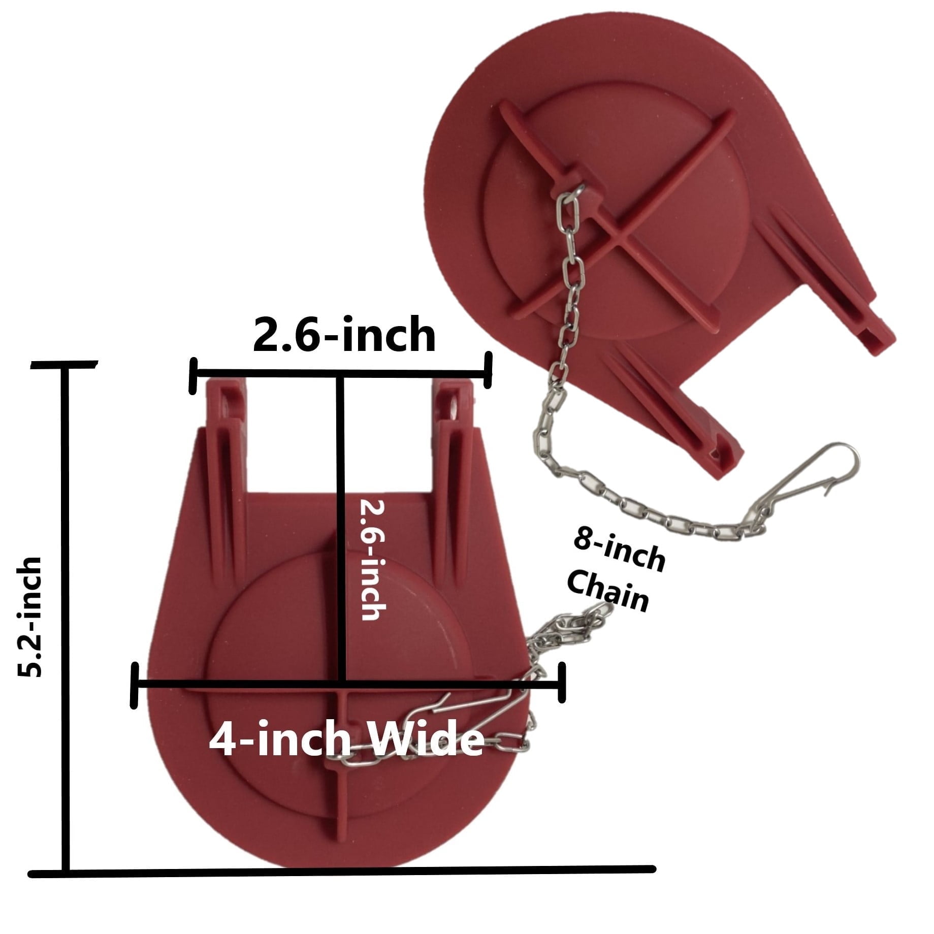 Kohler Cross 4 Inch Toilet Flapper with Narrow 2.5 Inch Wingspan ...