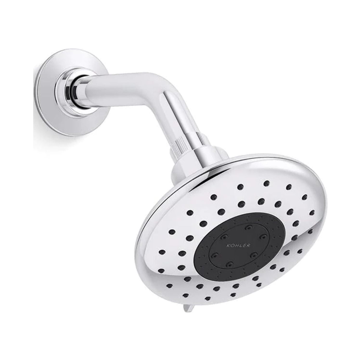 Kohler Daisyfield 6-Spray Patterns with 1.75 GPM 4.94 in. Wall Mount Fixed Shower Head in ...