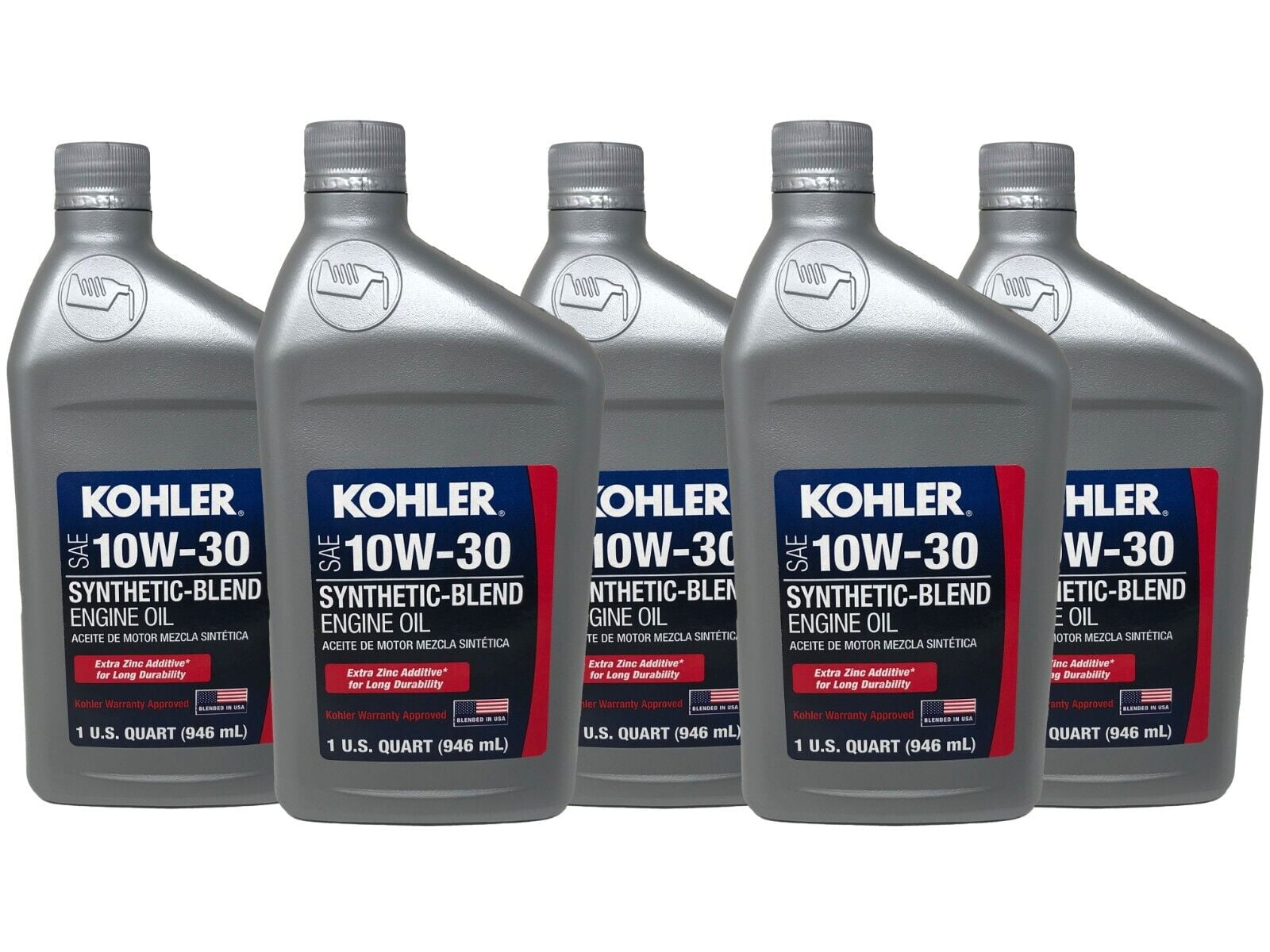Kohler Genuine OEM 10W-30 Engine Oil Synthetic Blend 25 357 65-S - 5 ...