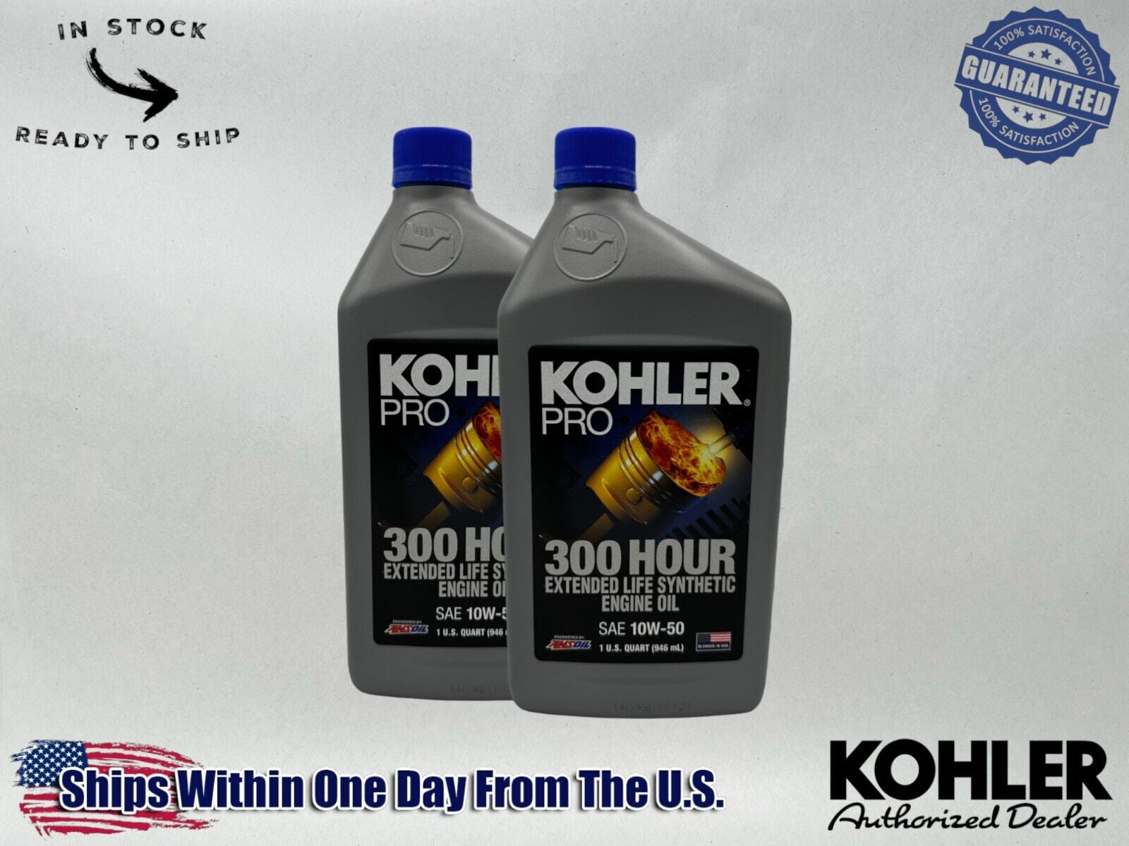 Kohler Genuine OEM Pro SAE 10W-50 Extended Life Synthetic Oil 25 357 72 ...