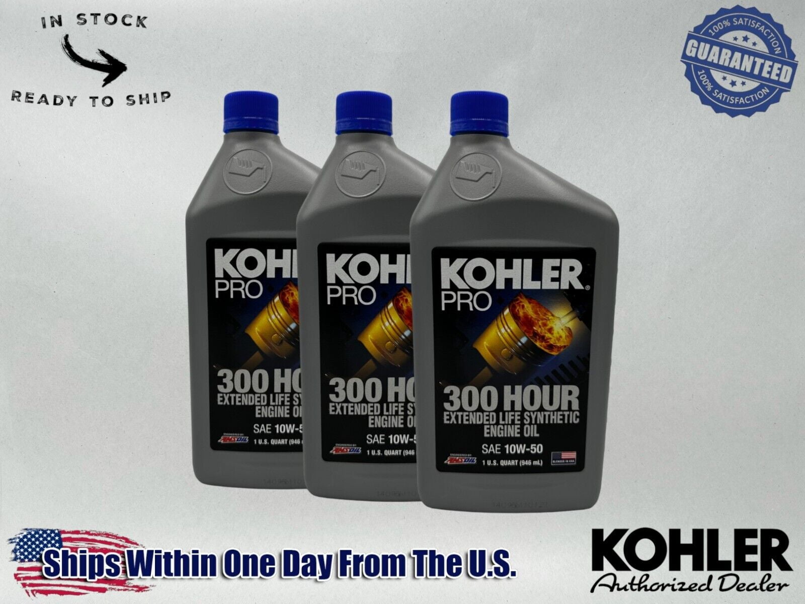 Kohler Genuine OEM Pro SAE 10W-50 Extended Life Synthetic Oil 25 357 72 ...