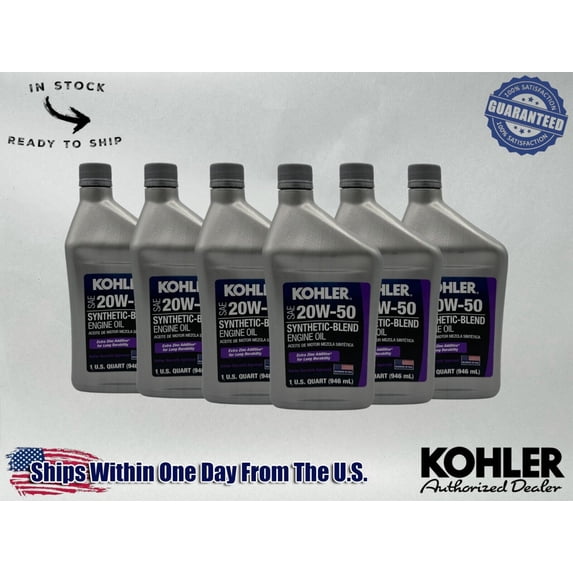 Kohler Genuine OEM Synthetic Blend 20W-50 4-Cycle Engine Oil 25 357 68 ...