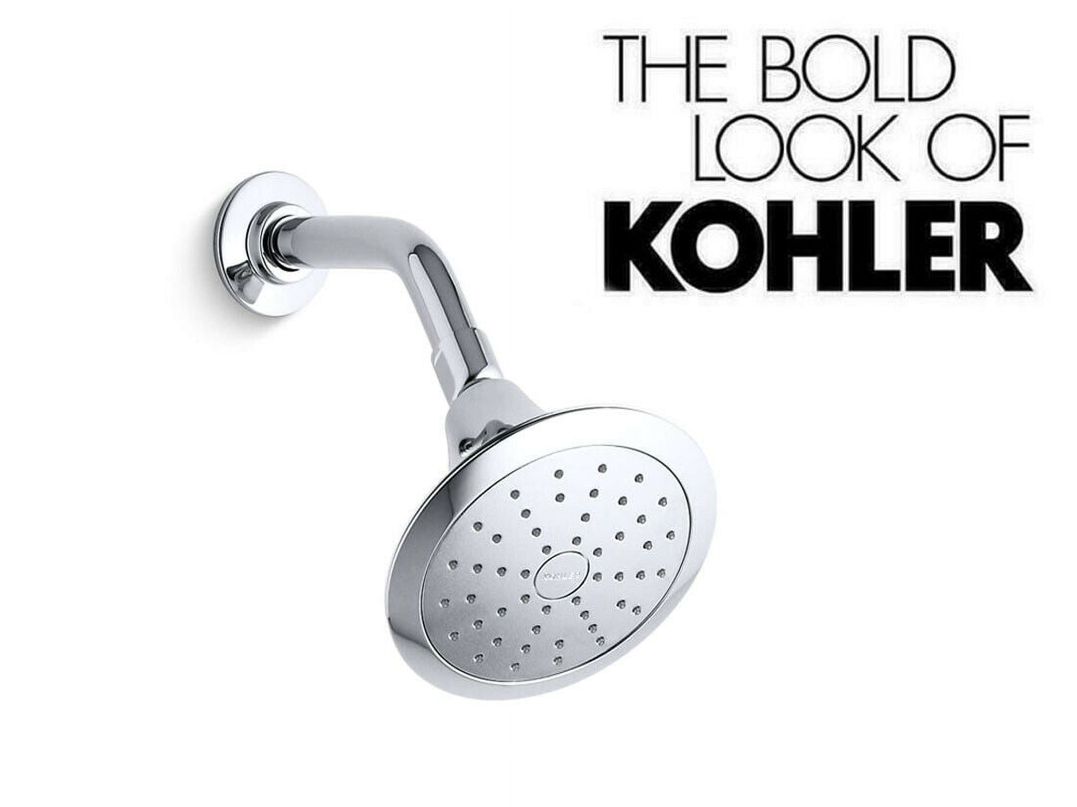 Rohl 4" Diameter Mantova Italian Bath Style Showerhead 8 Jet With Adjustable Spray 1/2"F Inlet ...