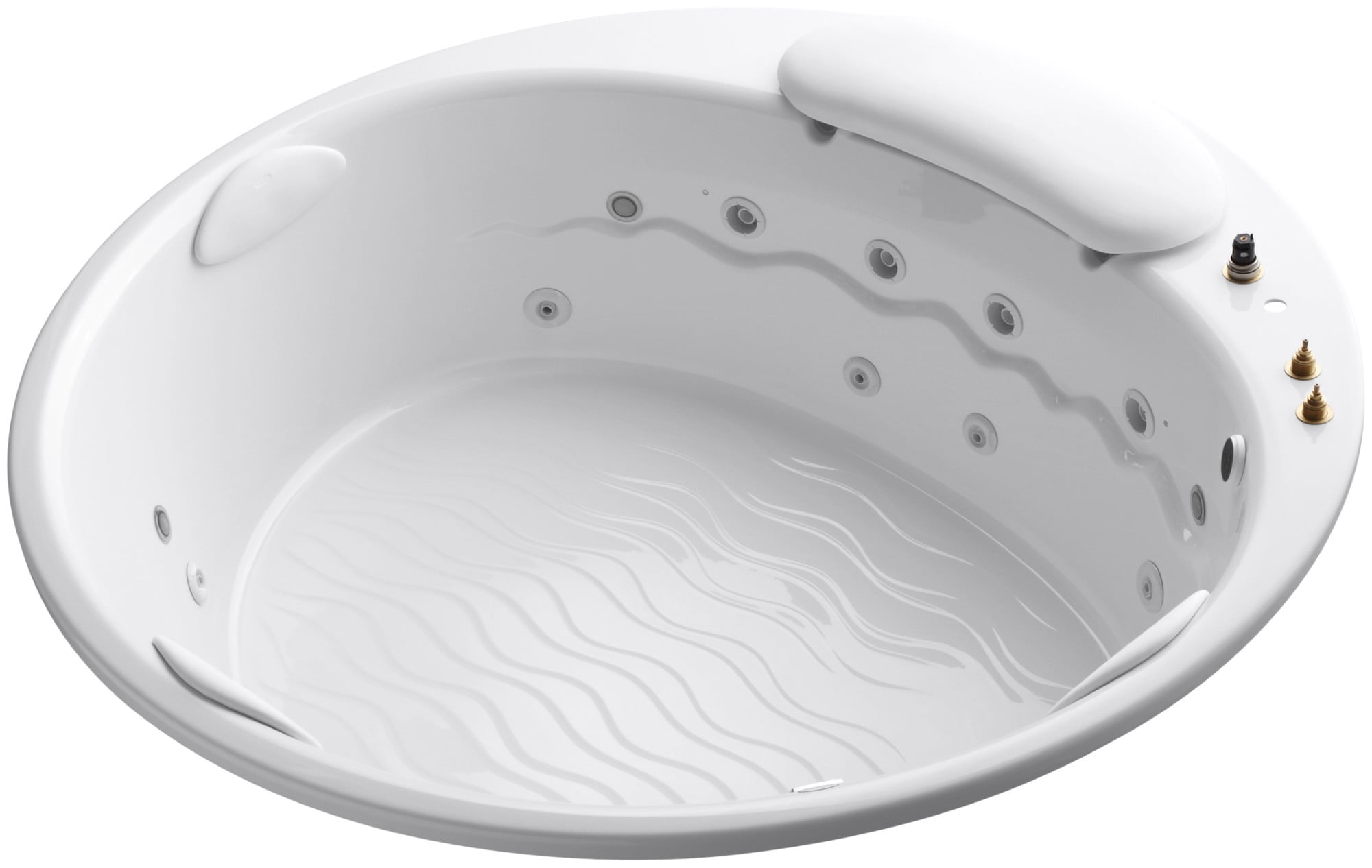Kohler K-1397-H2 Riverbath 75" Drop In Jetted Whirlpool Bath Tub ...