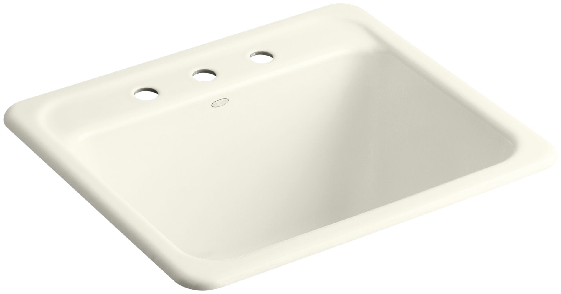 Kohler K-19017-3 Glen Falls 25" Single Basin Undermount Or Drop In Cast ...